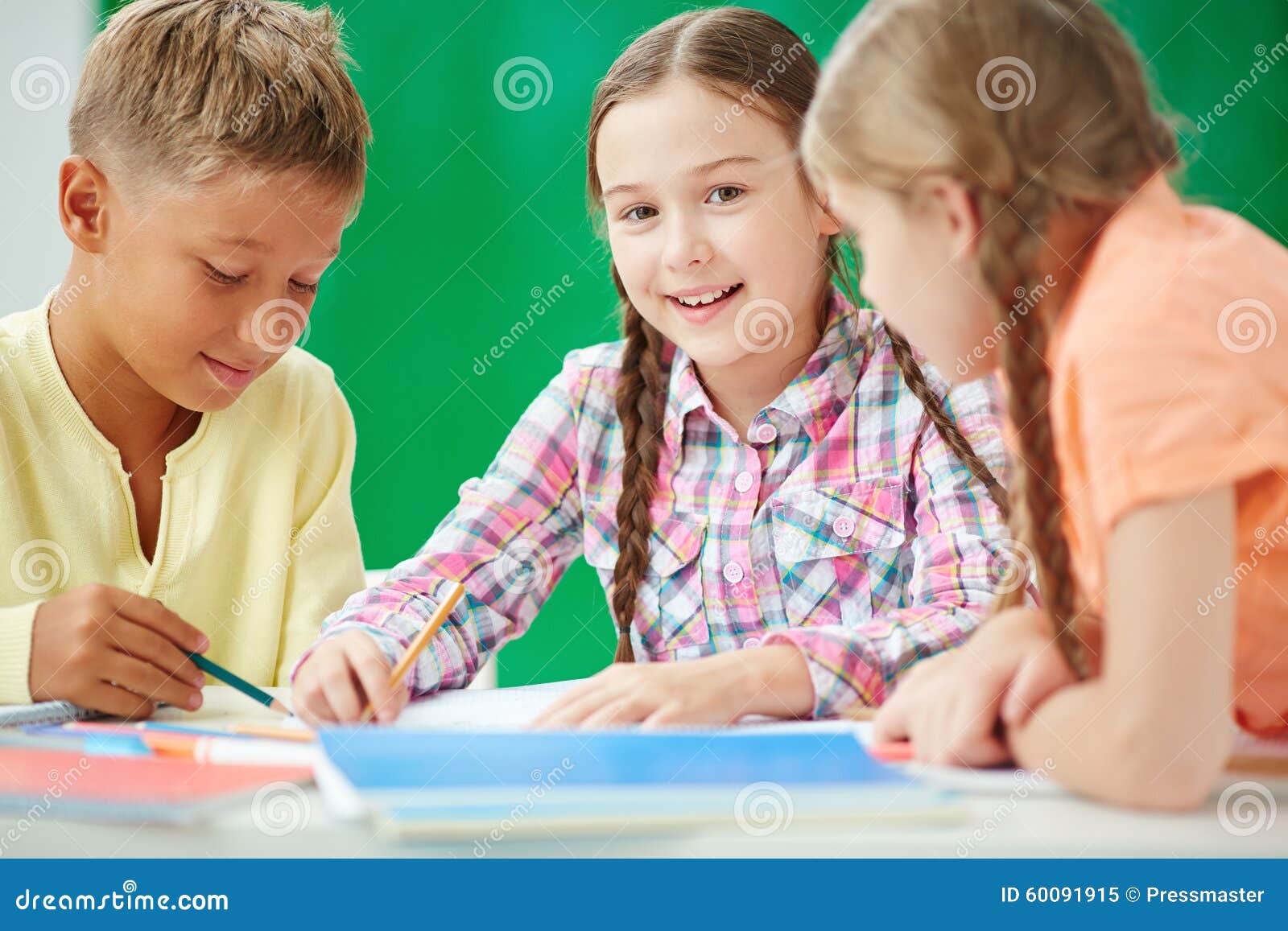 Elementary learners stock image. Image of positive, focus - 60091915