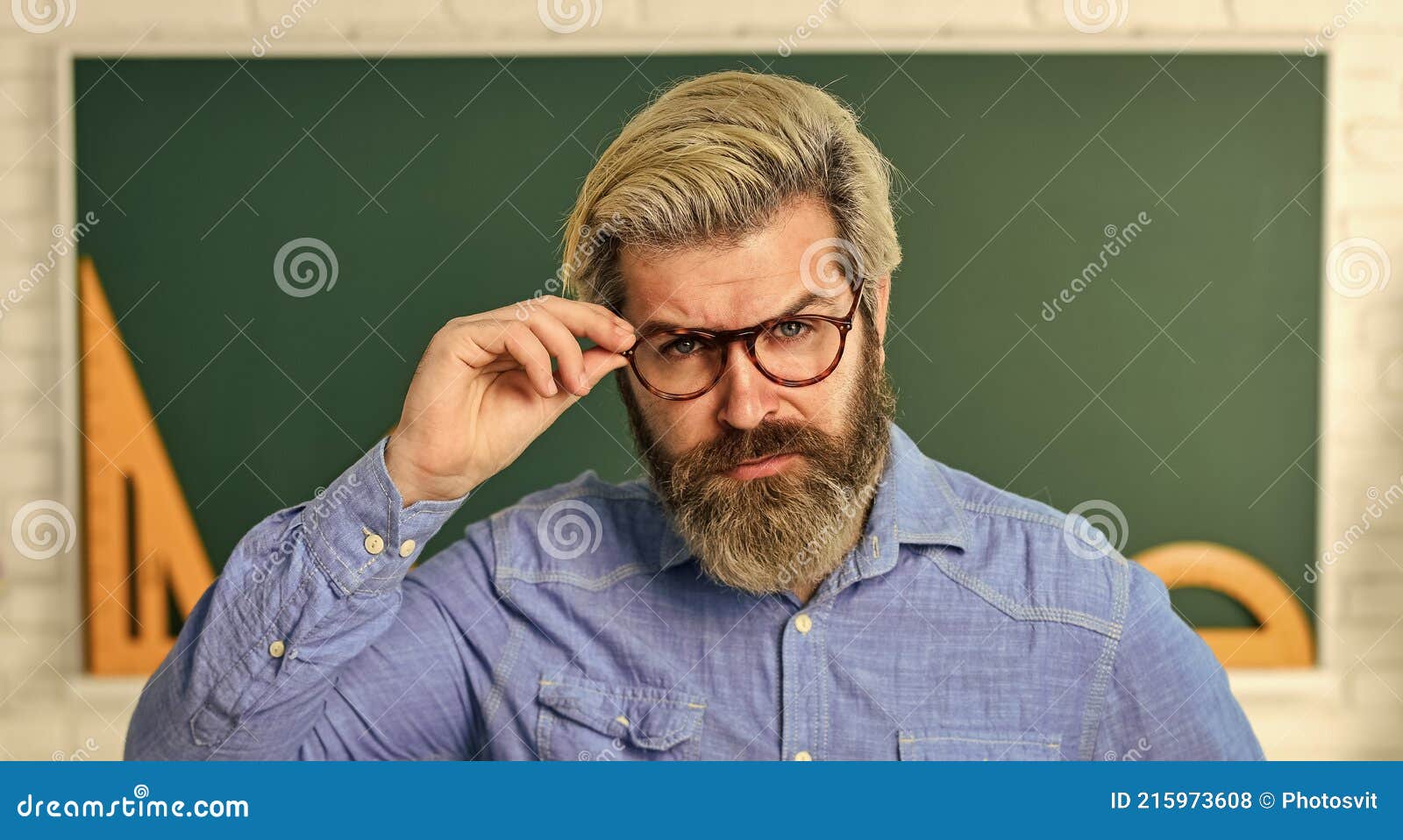 Elementary Mathematics. Strict Teacher in Glasses. Teacher Check ...