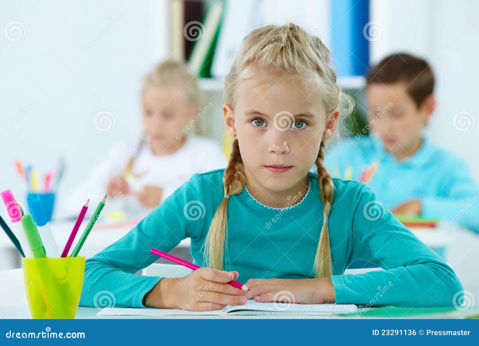Elementary pupil stock photo. Image of artwork, elementary - 23291136