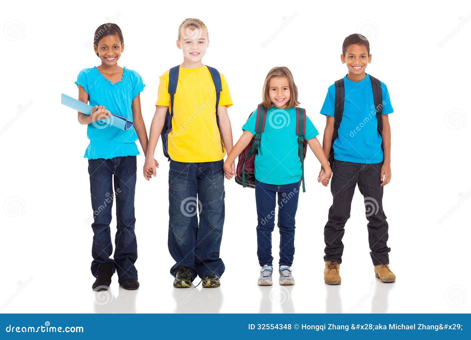 Elementary pupils stock photo. Image of full, indoors - 32554348