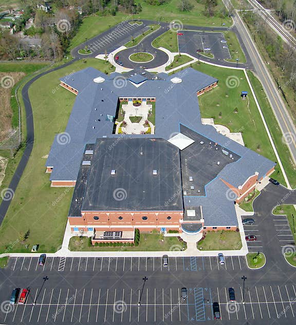 Elementary School Aerial Photo Stock Image - Image of path, school: 7478323