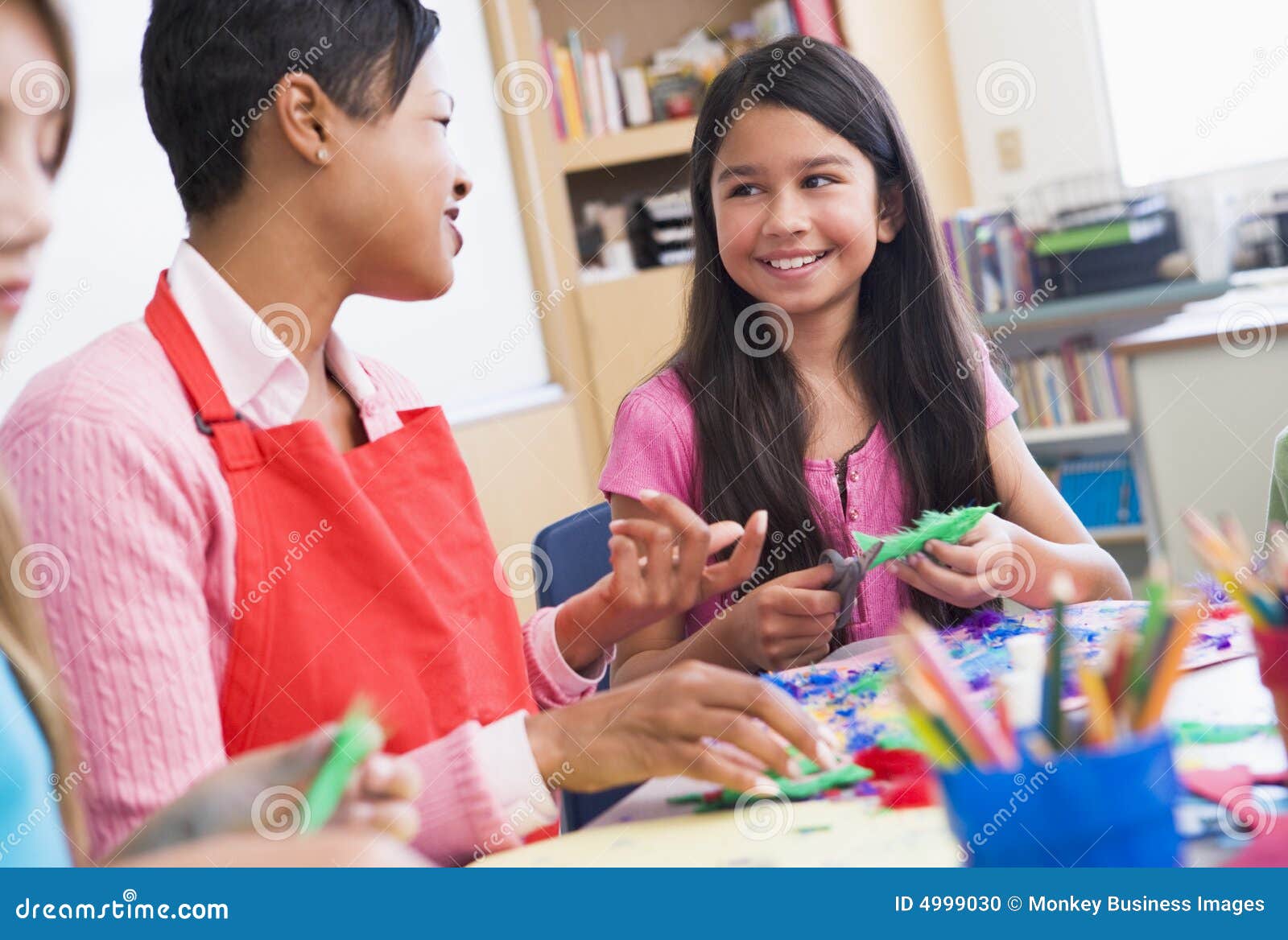 Elementary School Art Class Stock Photo - Image of education, ethnicity ...