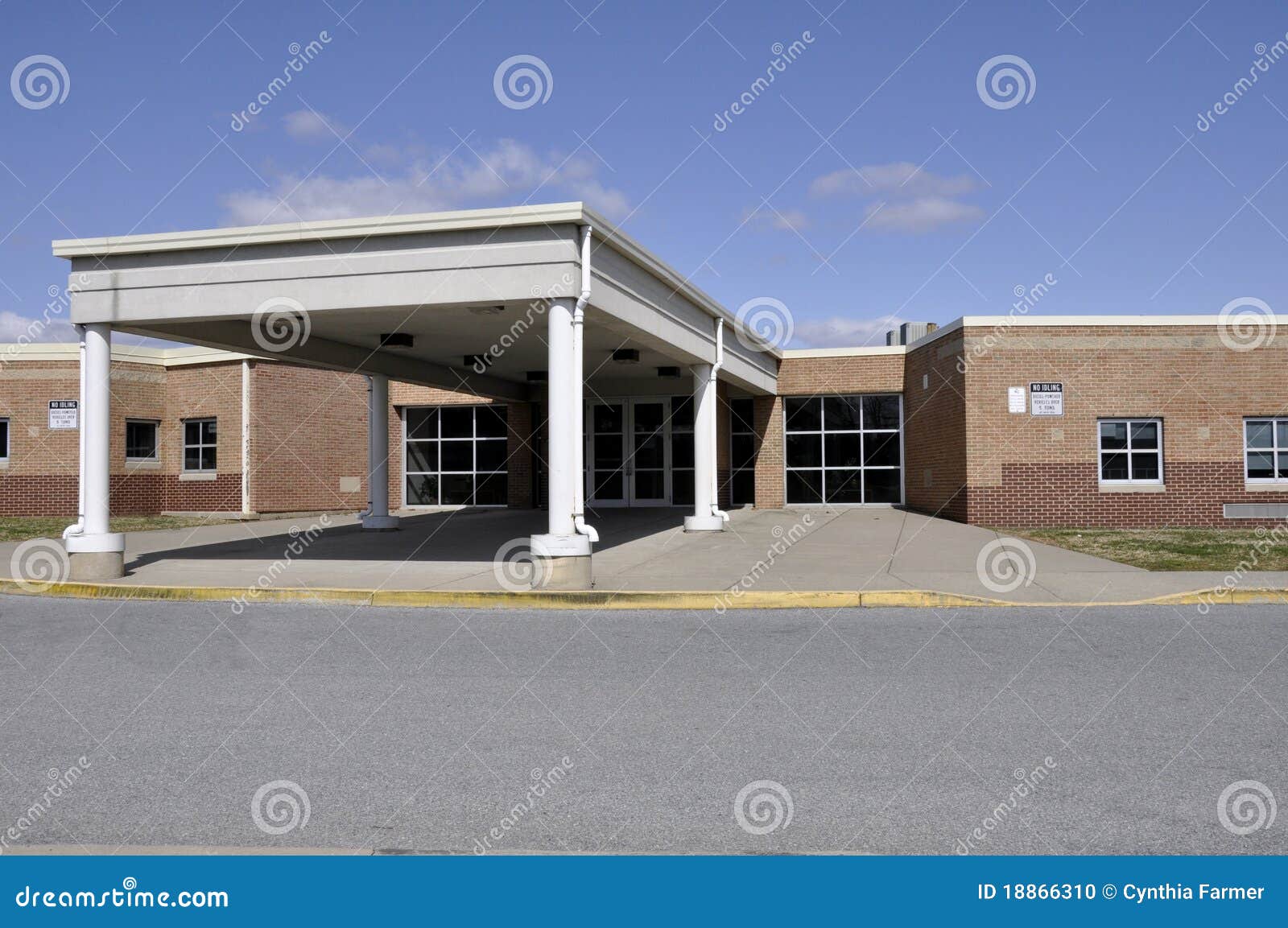 Elementary school entrance stock photo. Image of bethlehem - 18866310
