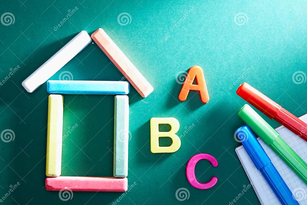 Elementary school objects stock photo. Image of copyspace - 15263038