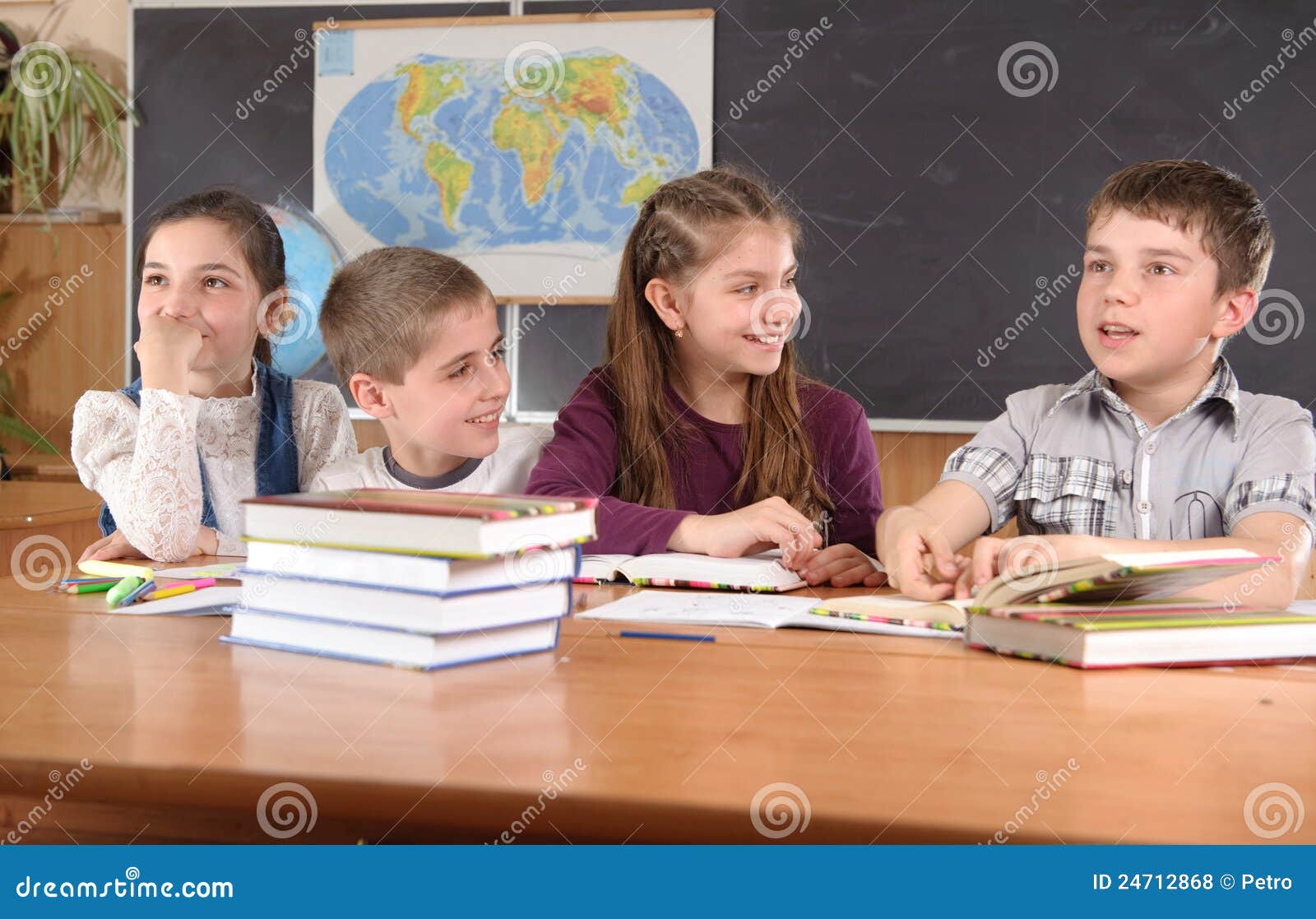 Elementary school pupils stock photo. Image of little - 24712868
