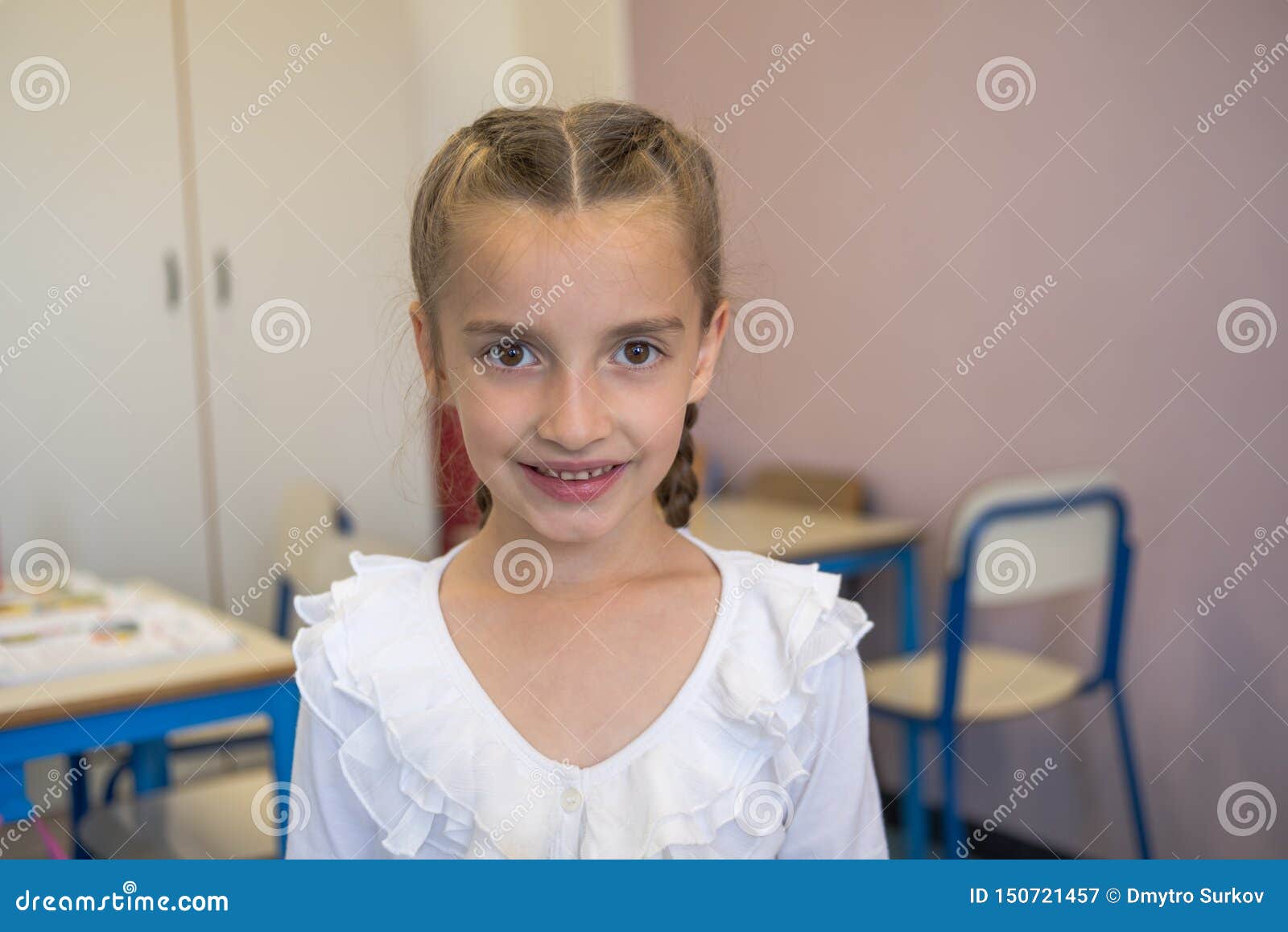 Elementary School Student in Classroom Stock Image - Image of russian ...