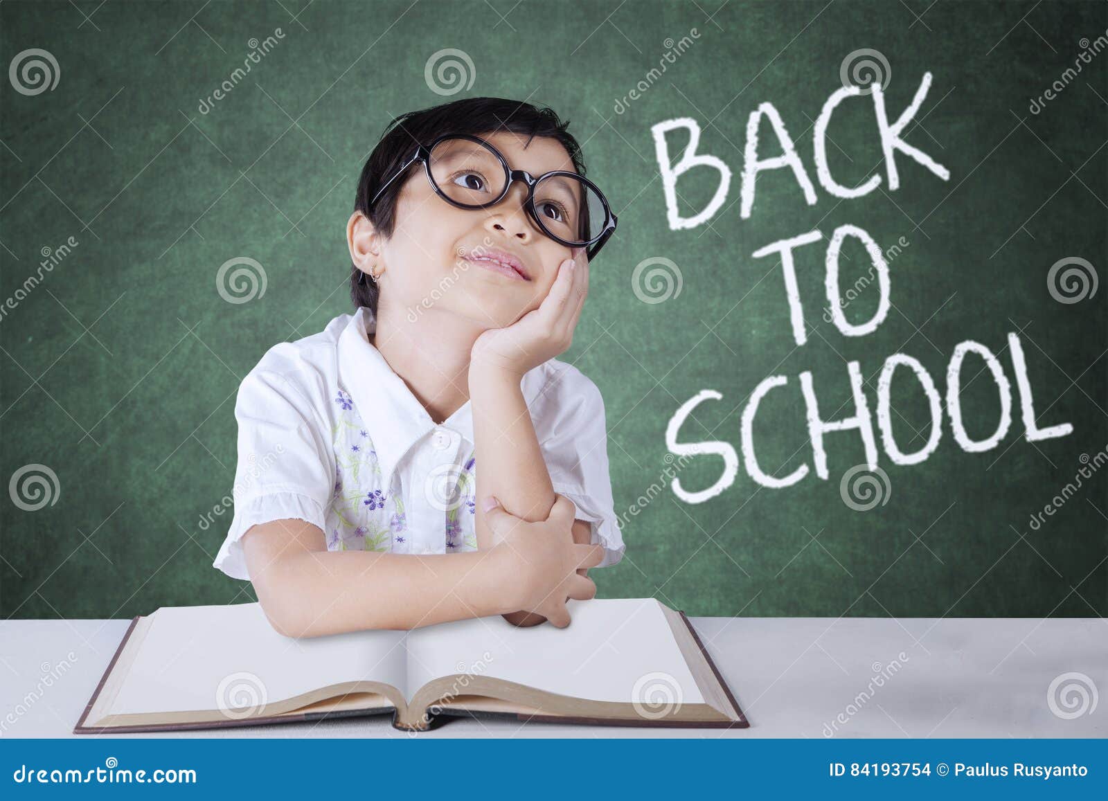 Elementary School Student Daydreaming in the Class Stock Photo - Image ...