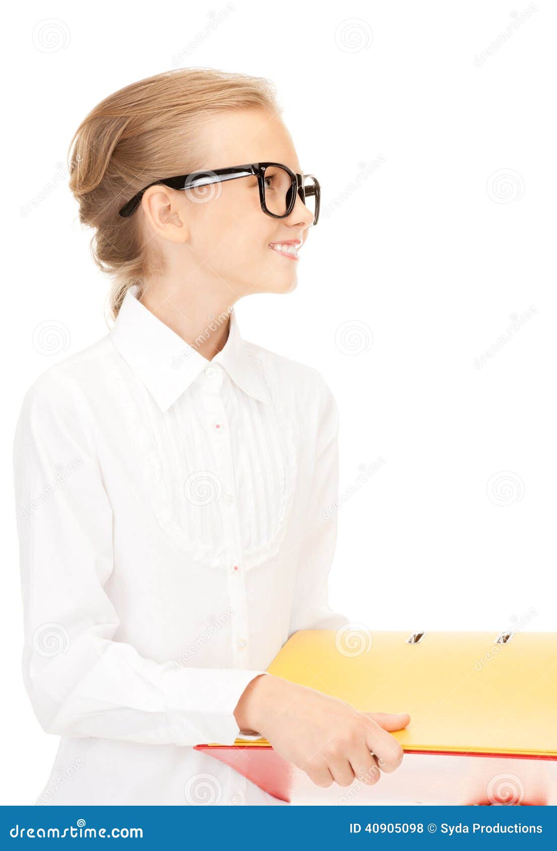 Elementary School Student with Folders Stock Photo - Image of kind ...