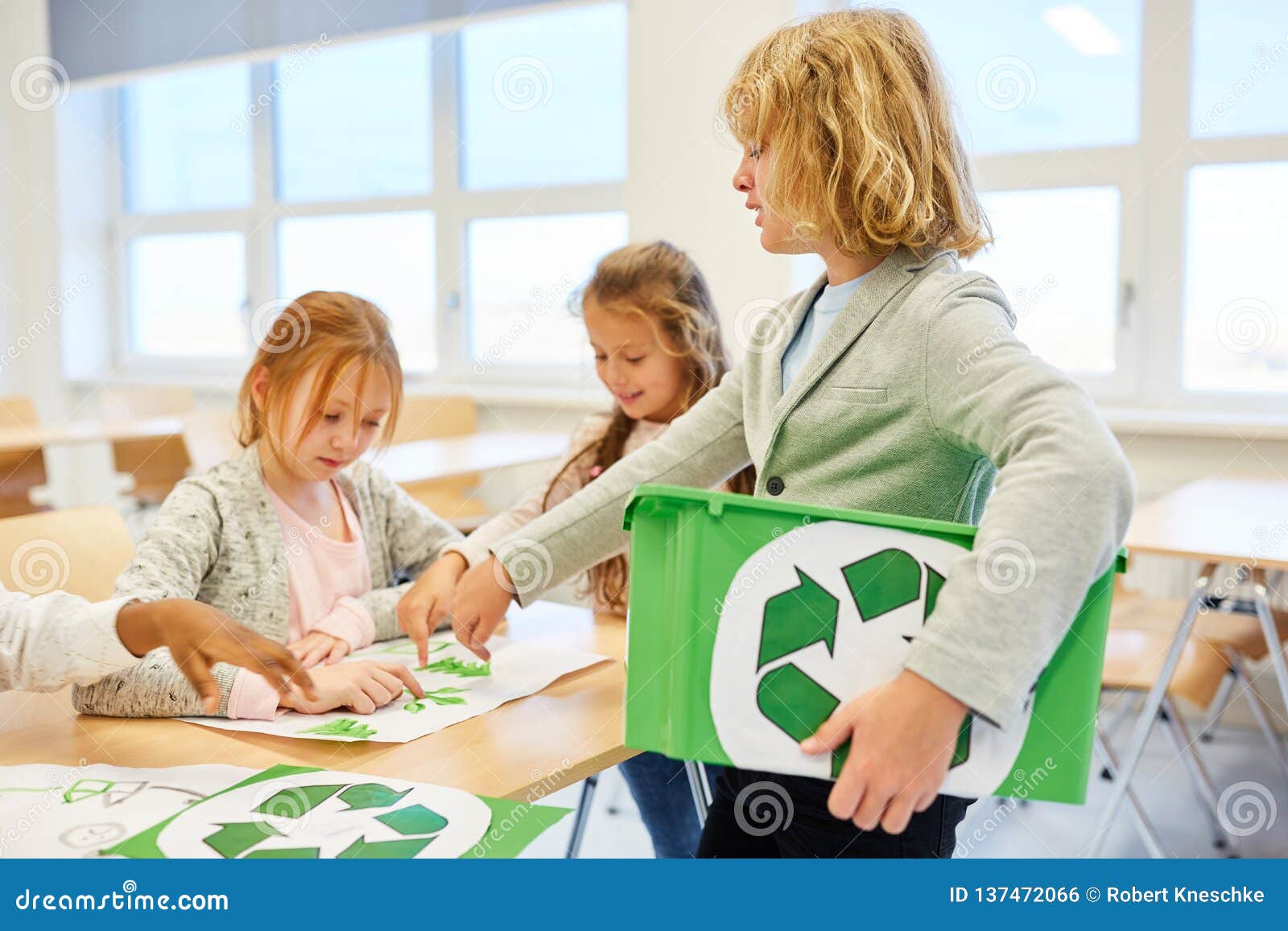 Students Plan Action To Protect the Environment Stock Photo - Image of ...