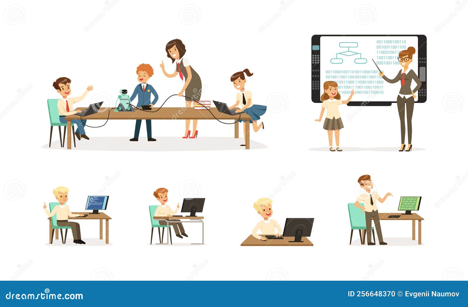 Lesson With Children Typographic Header. Didactic Correction Cartoon ...