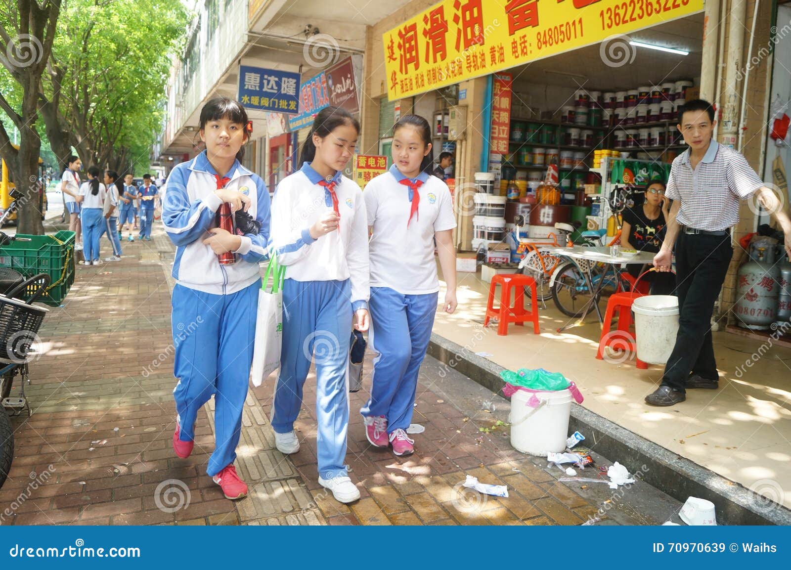 Elementary School Students on Their Way To School Editorial Stock Image ...