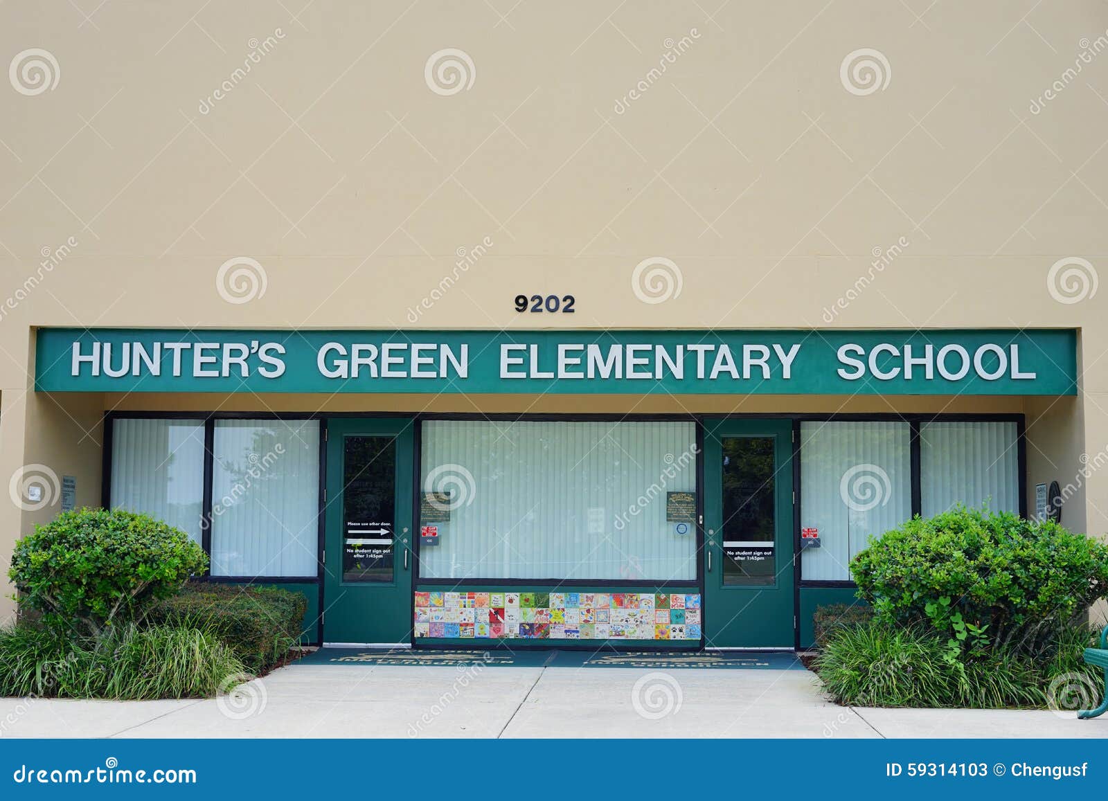 A Elementary school editorial stock photo. Image of entrance - 59314103