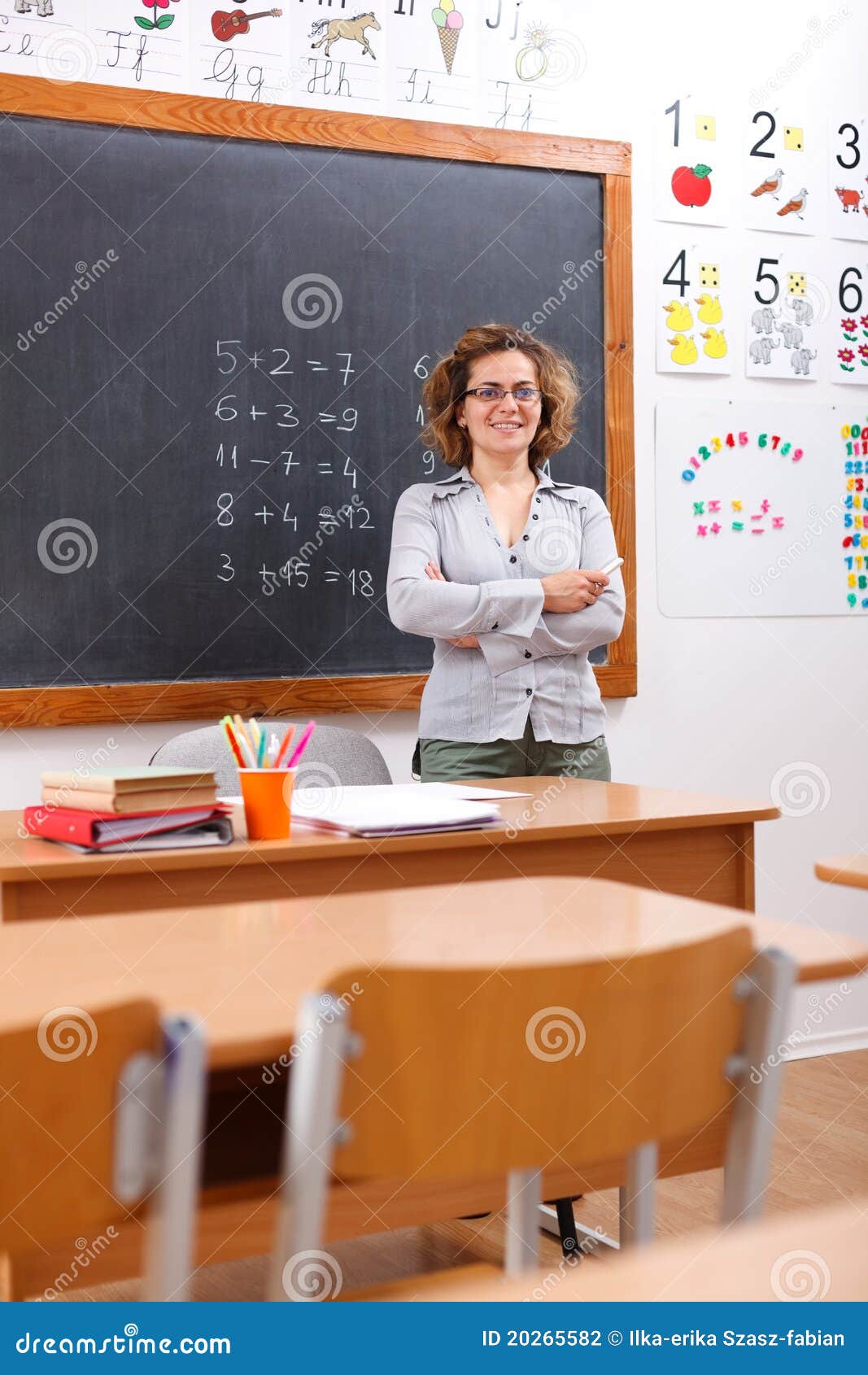 Elementary school teacher stock photo. Image of professor - 20265582