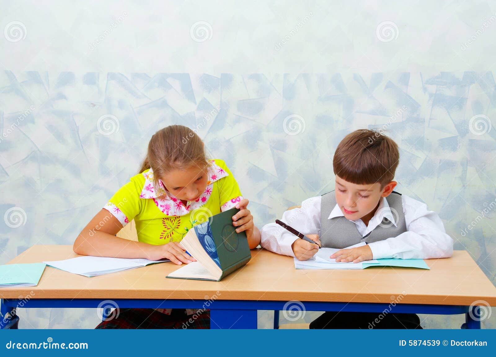 Elementary School. Testing... Stock Image - Image of lecture, classroom ...
