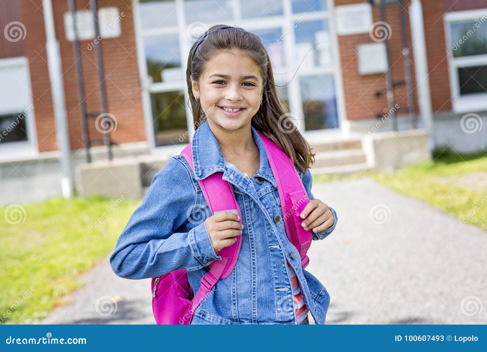 Elementary Student Going Back To School Stock Image - Image of happy ...
