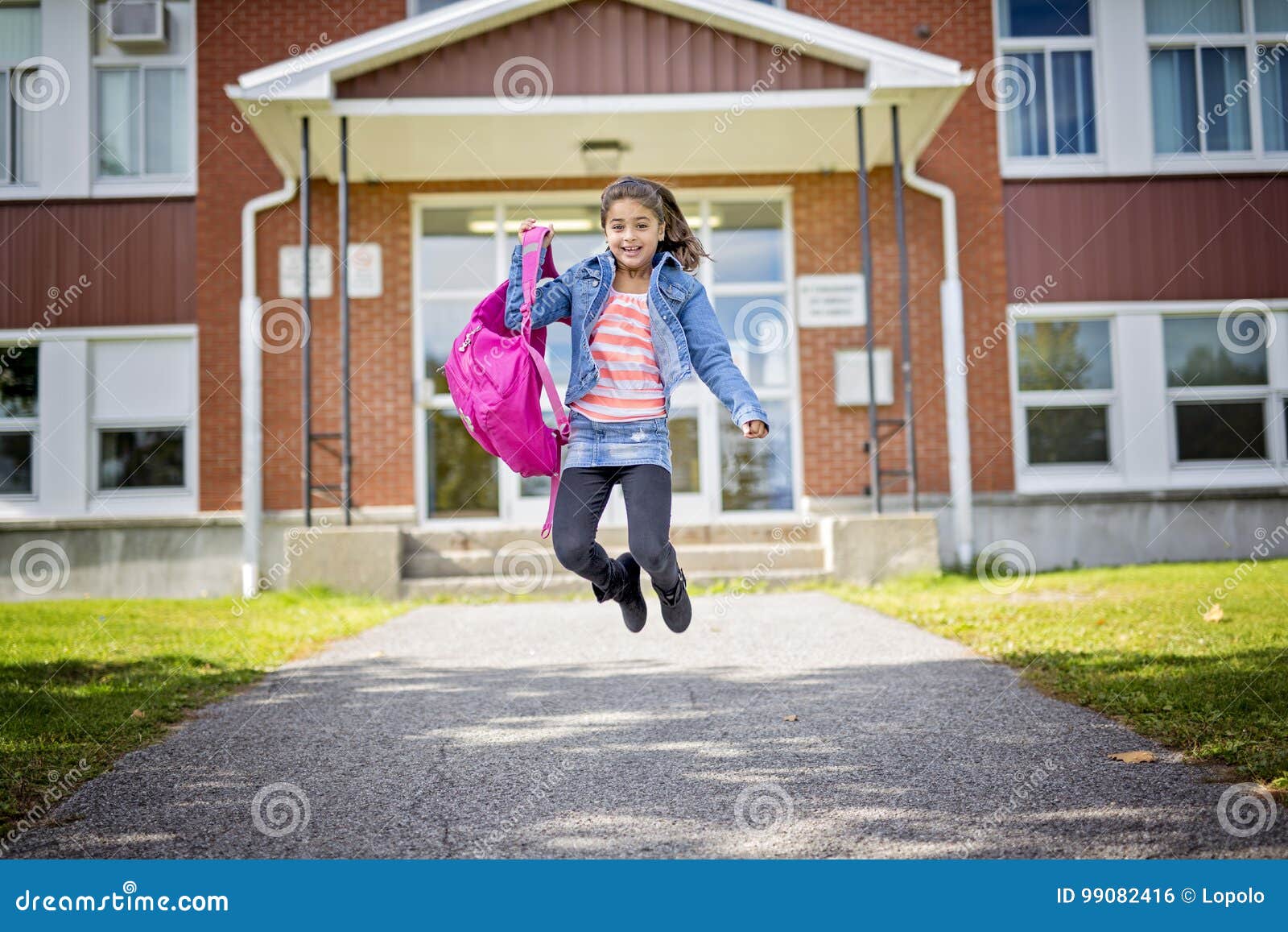 Elementary Student Going Back To School Stock Photo - Image of backpack ...