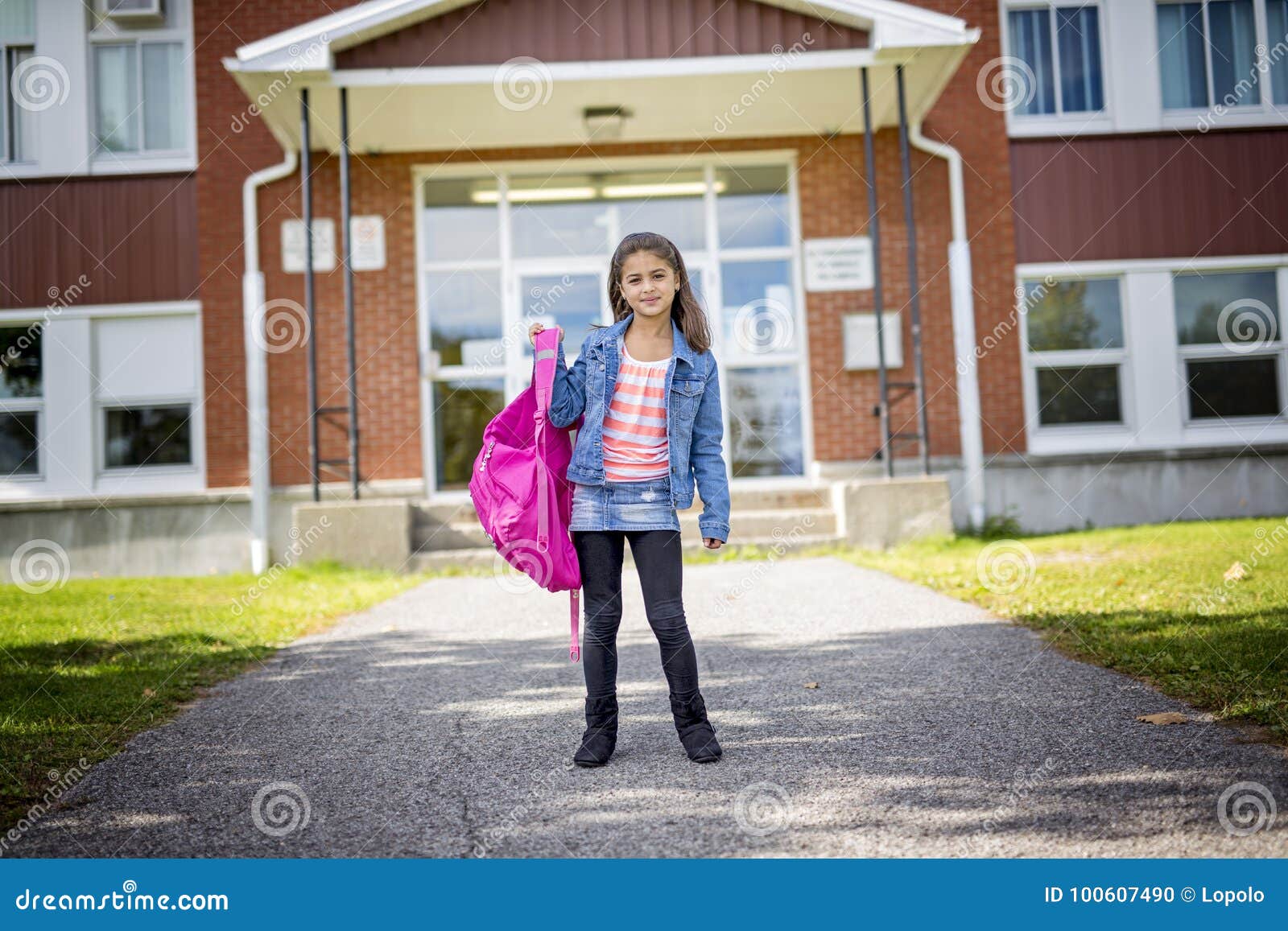Elementary Student Going Back To School Stock Photo - Image of backpack ...