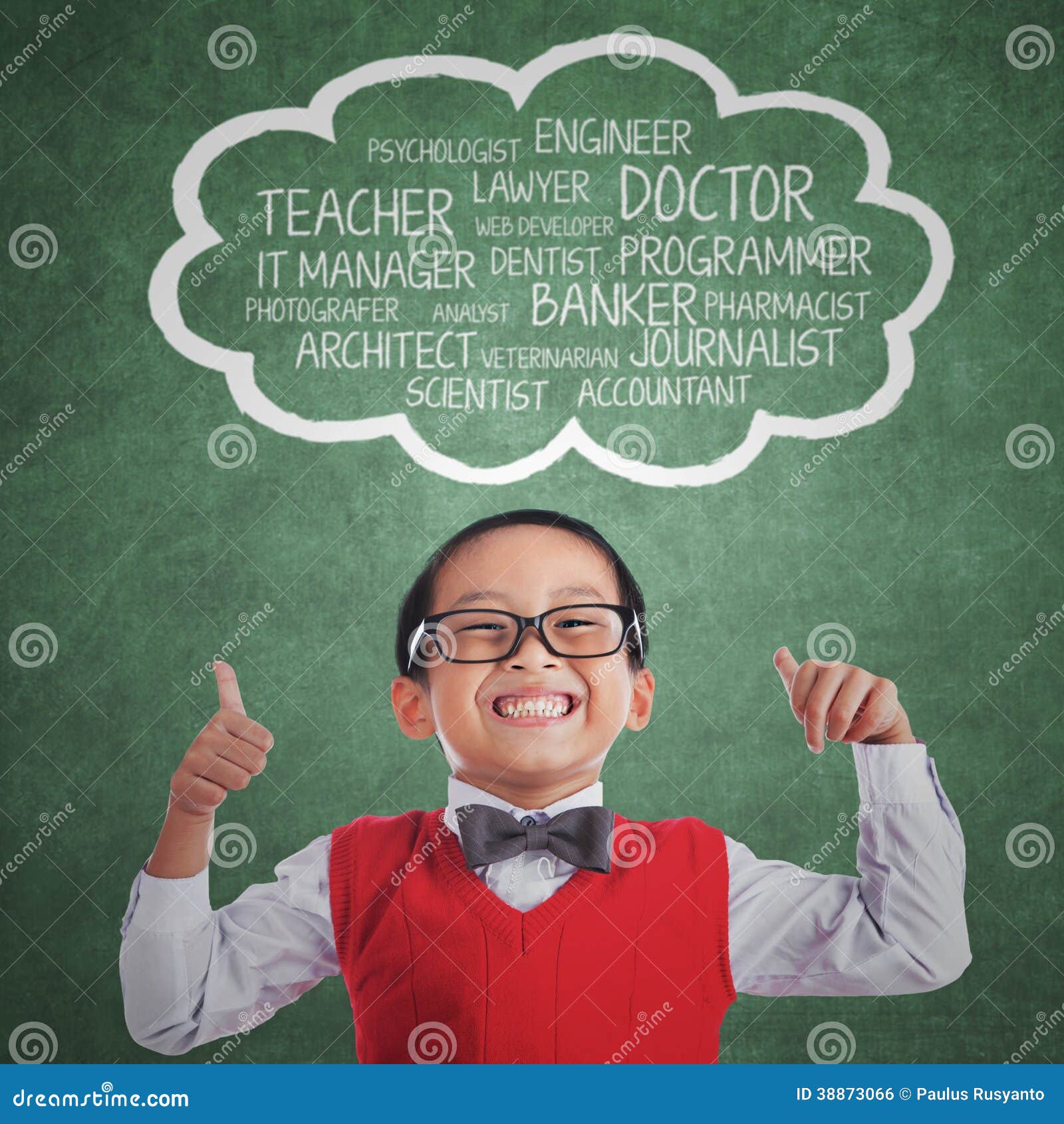 Elementary Student with Proud Expression Stock Photo - Image of ...