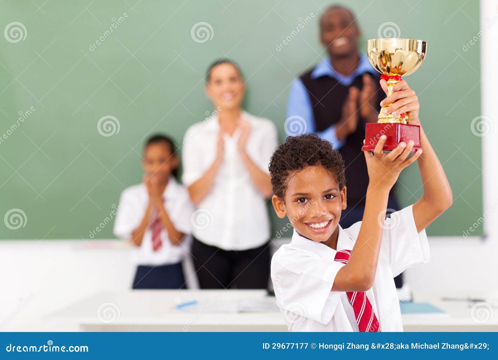 Elementary student trophy stock image. Image of hands - 29677177
