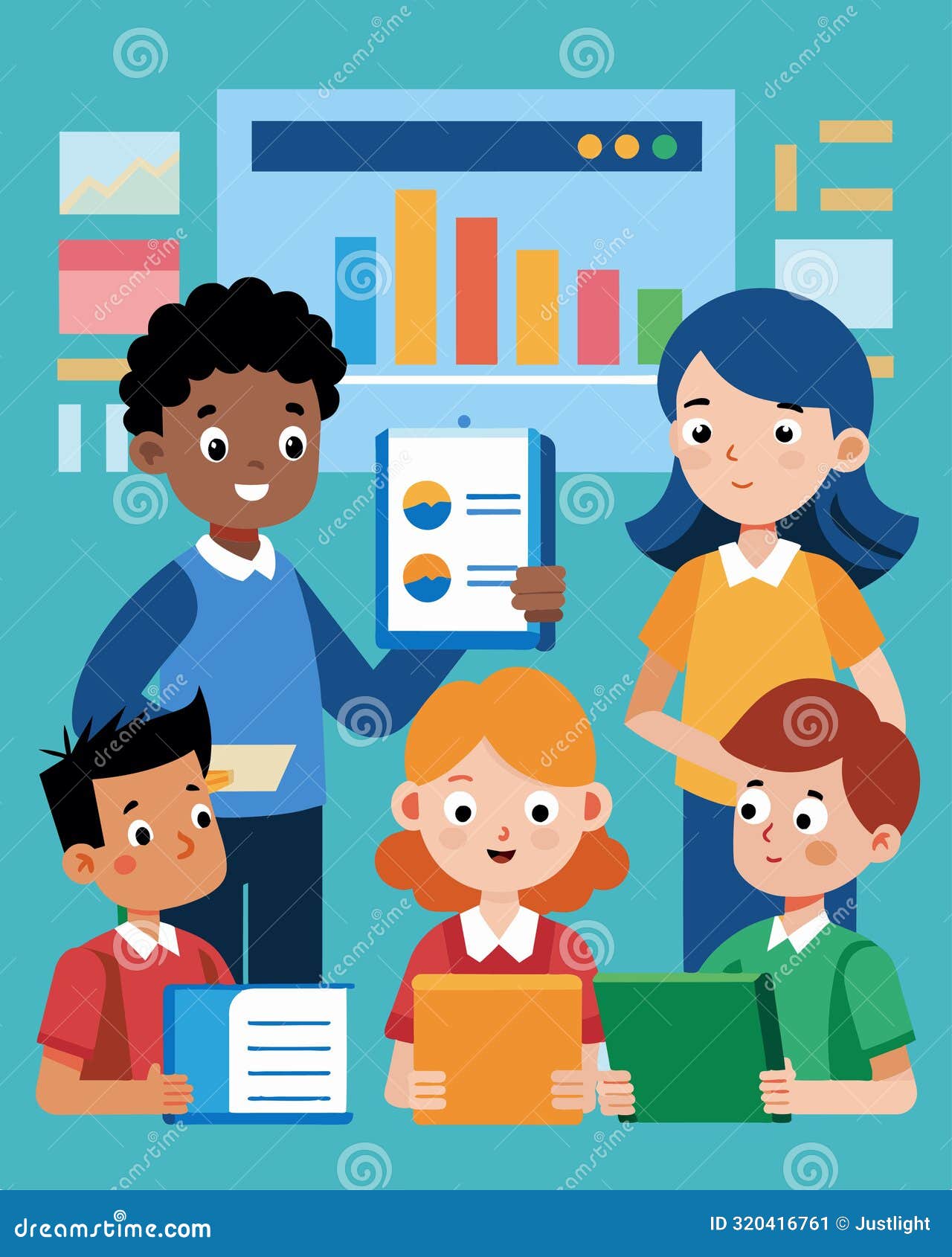 Elementary Students Learning How To Use Spreadsheets and Create Graphs ...