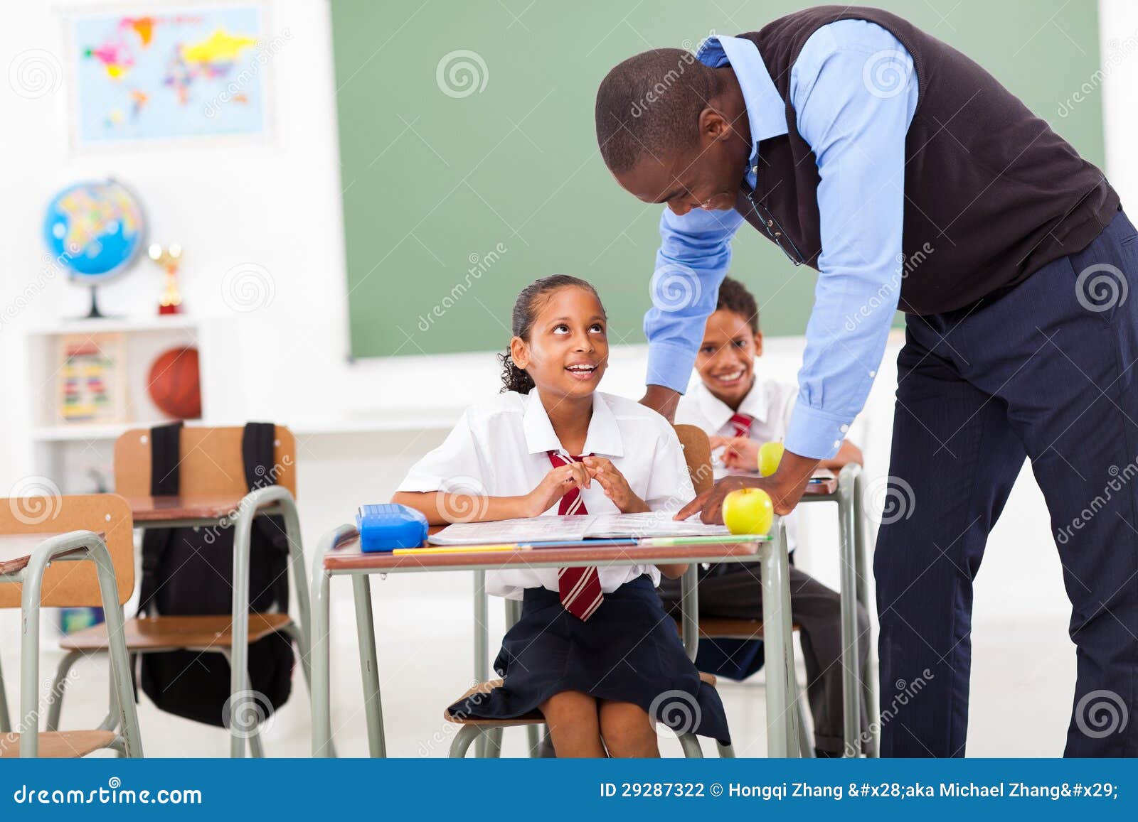 Elementary teacher student stock photo. Image of childhood - 29287322
