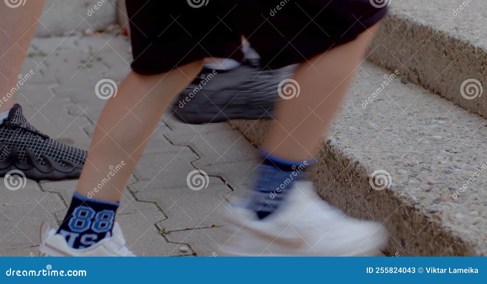Elementary Training Using Stairs Make Movement Feet Stepping Jumping ...
