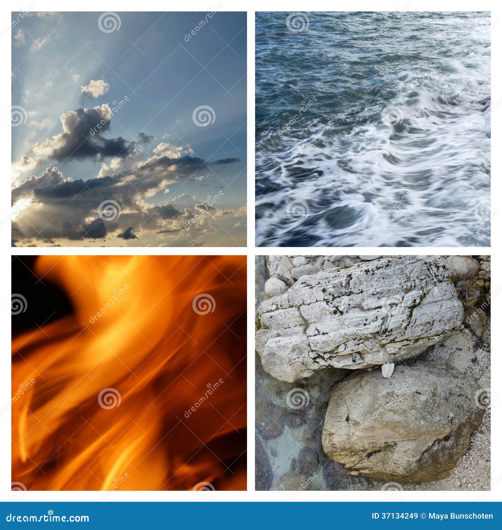 4 elementen stock afbeelding. Image of leven, vers, wolk - 37134249