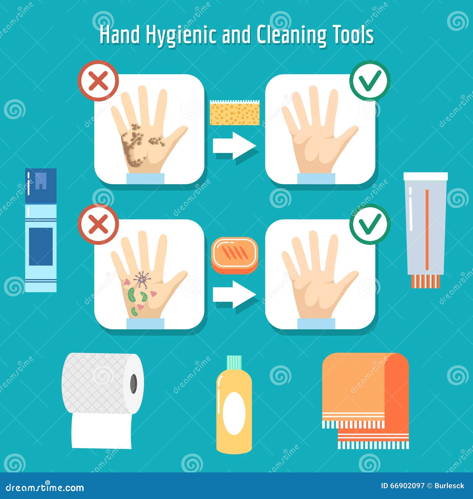 Elementi Dell'igiene Personali Illustrazione Vettoriale - Illustrazione ...