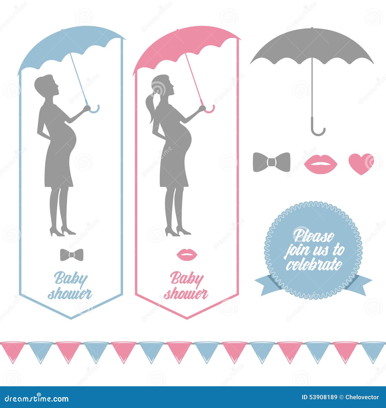 Elementi Di Disegno Dell'acquazzone Di Bambino Illustrazione Vettoriale ...