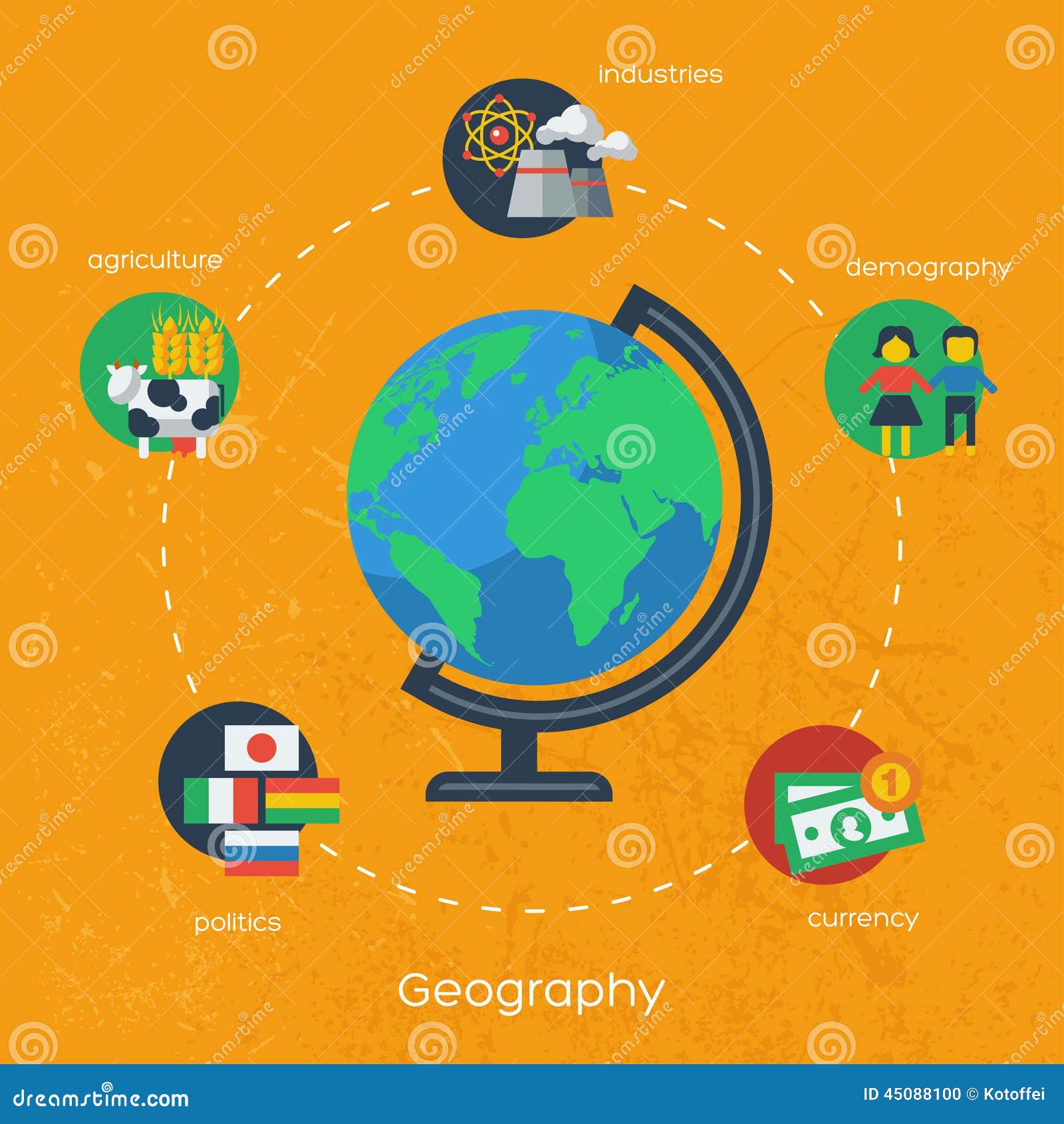 Elementi Di Infographics Di Geografia Vettore Illustrazione Vettoriale ...