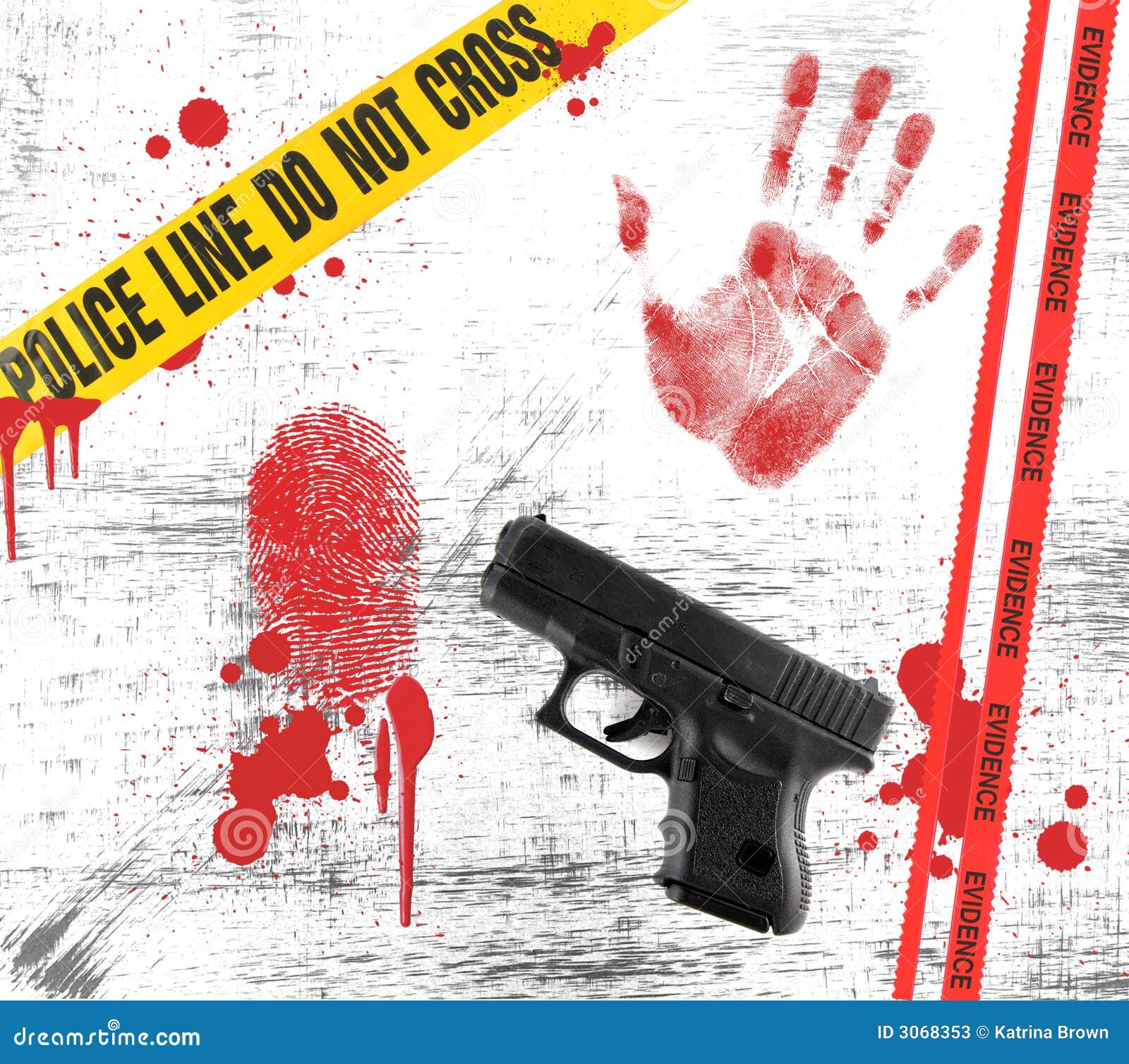 Elementi Di Un Crimine in Grunge Illustrazione di Stock - Illustrazione ...