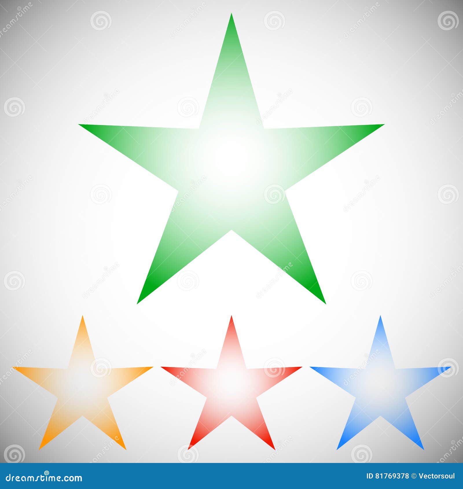 Elementi Trasparenti Della Stella Forma Della Stella Nel Colore 4 ...