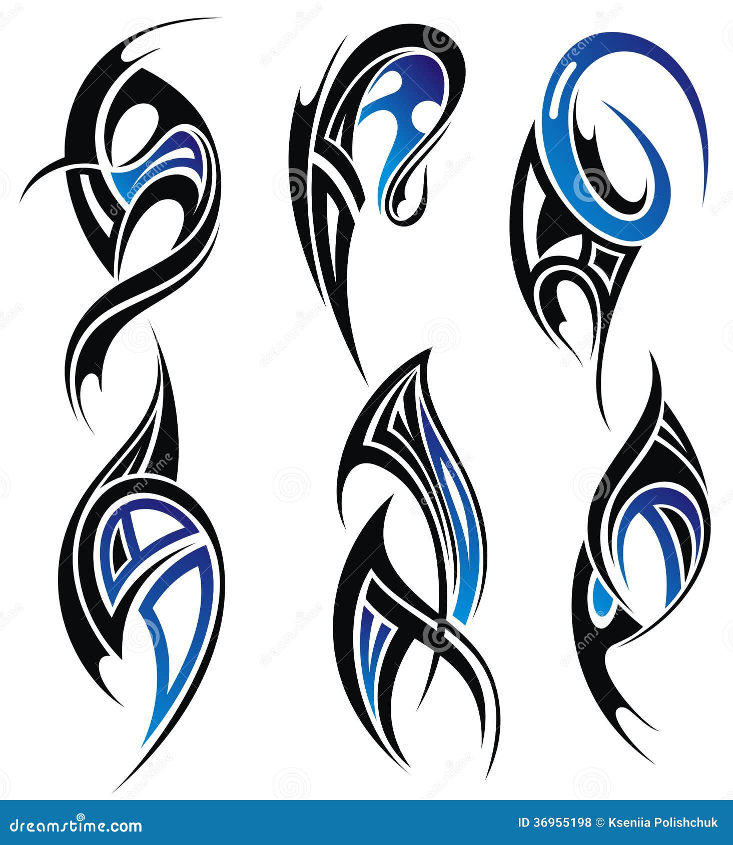 Elementi Tribali Del Tatuaggio Illustrazione Vettoriale - Illustrazione ...