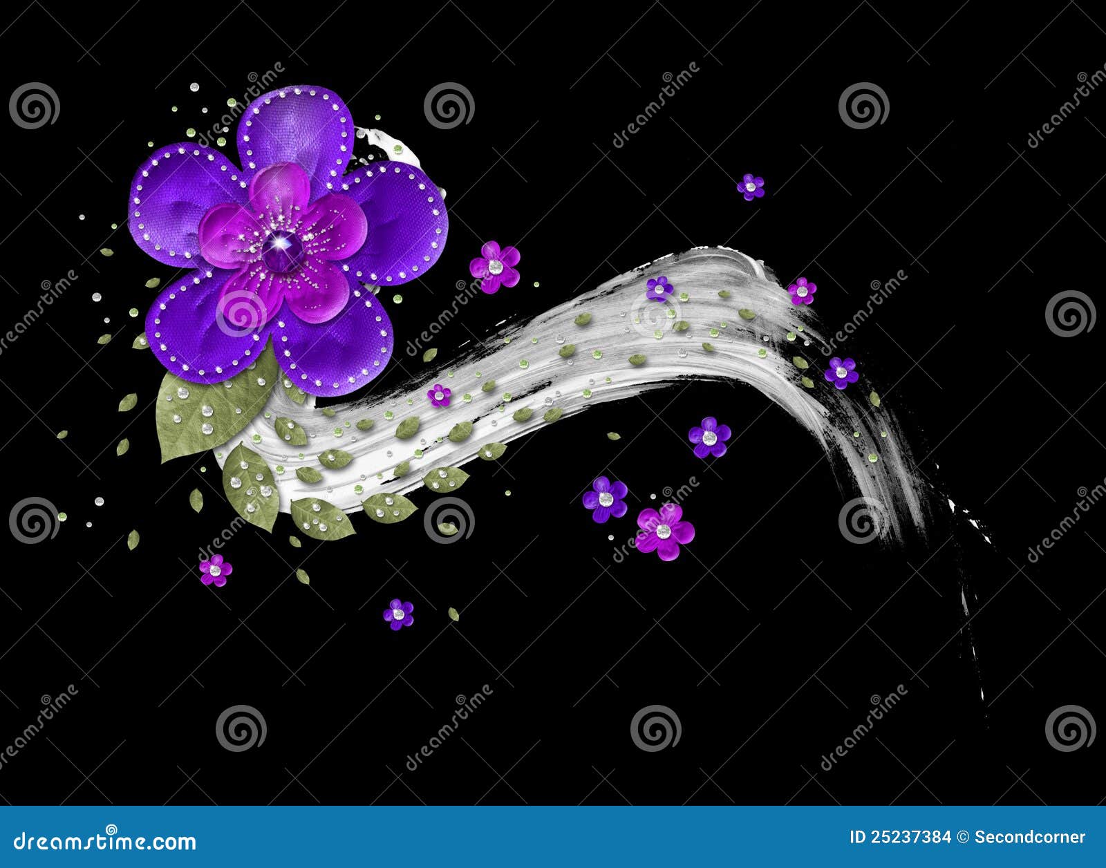 Elemento Acodado De La Flor Foto de archivo - Imagen de remolino, verde ...