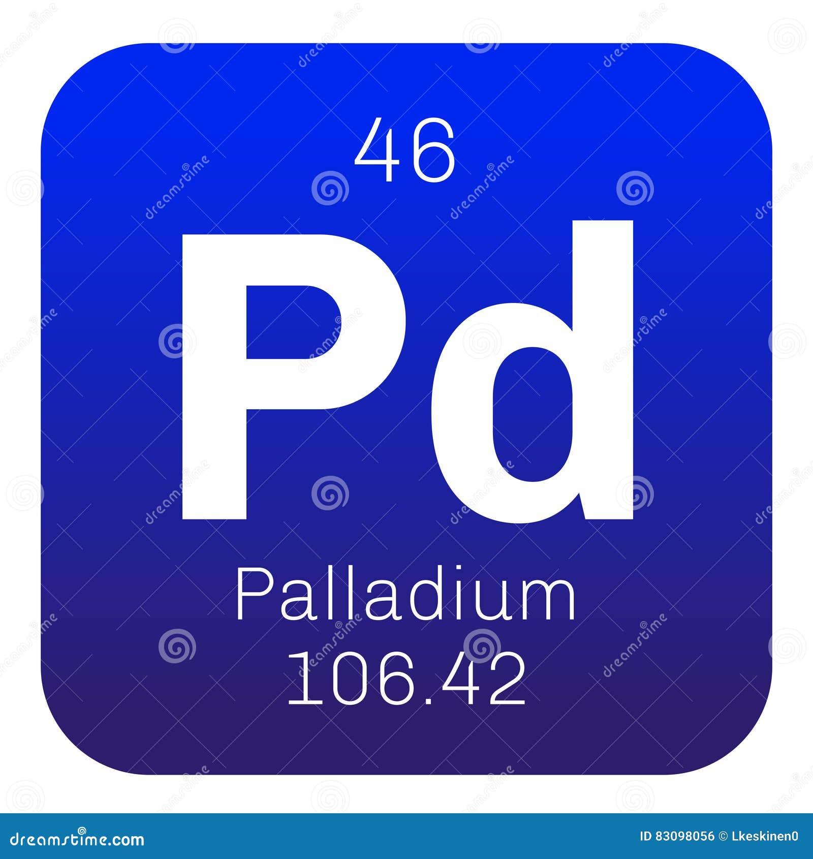 Elemento Chimico Del Palladio Illustrazione Vettoriale - Illustrazione ...