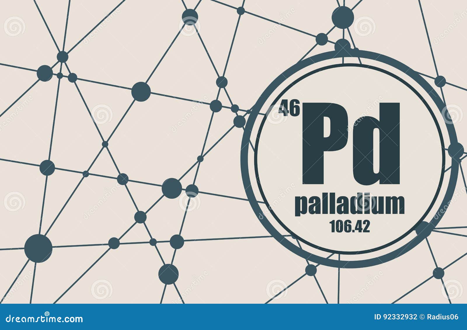 Elemento Chimico Del Palladio Illustrazione Vettoriale - Illustrazione ...