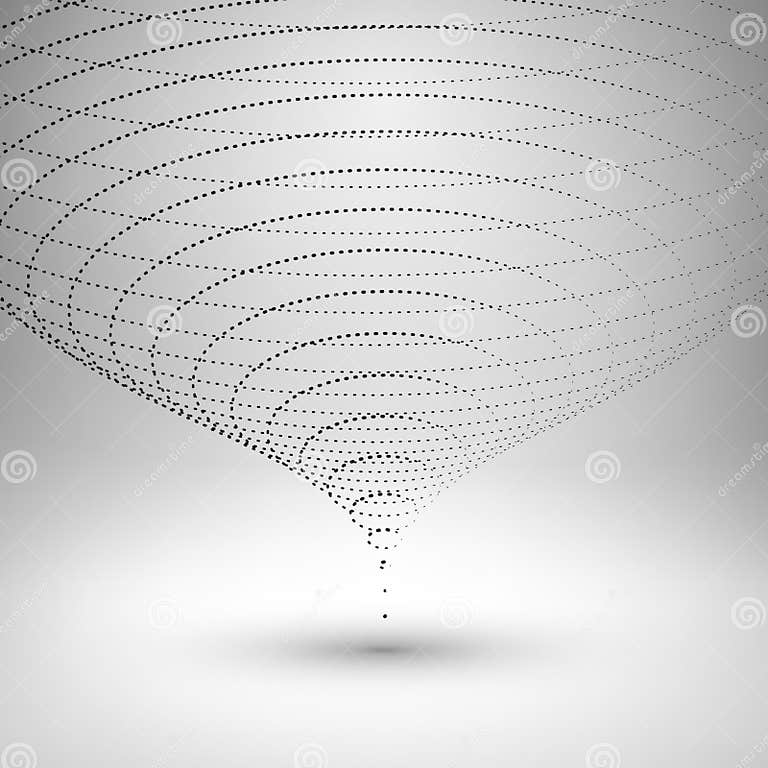 Elemento Da Malha De Wireframe Consistir Do Funil Ilustração do Vetor ...