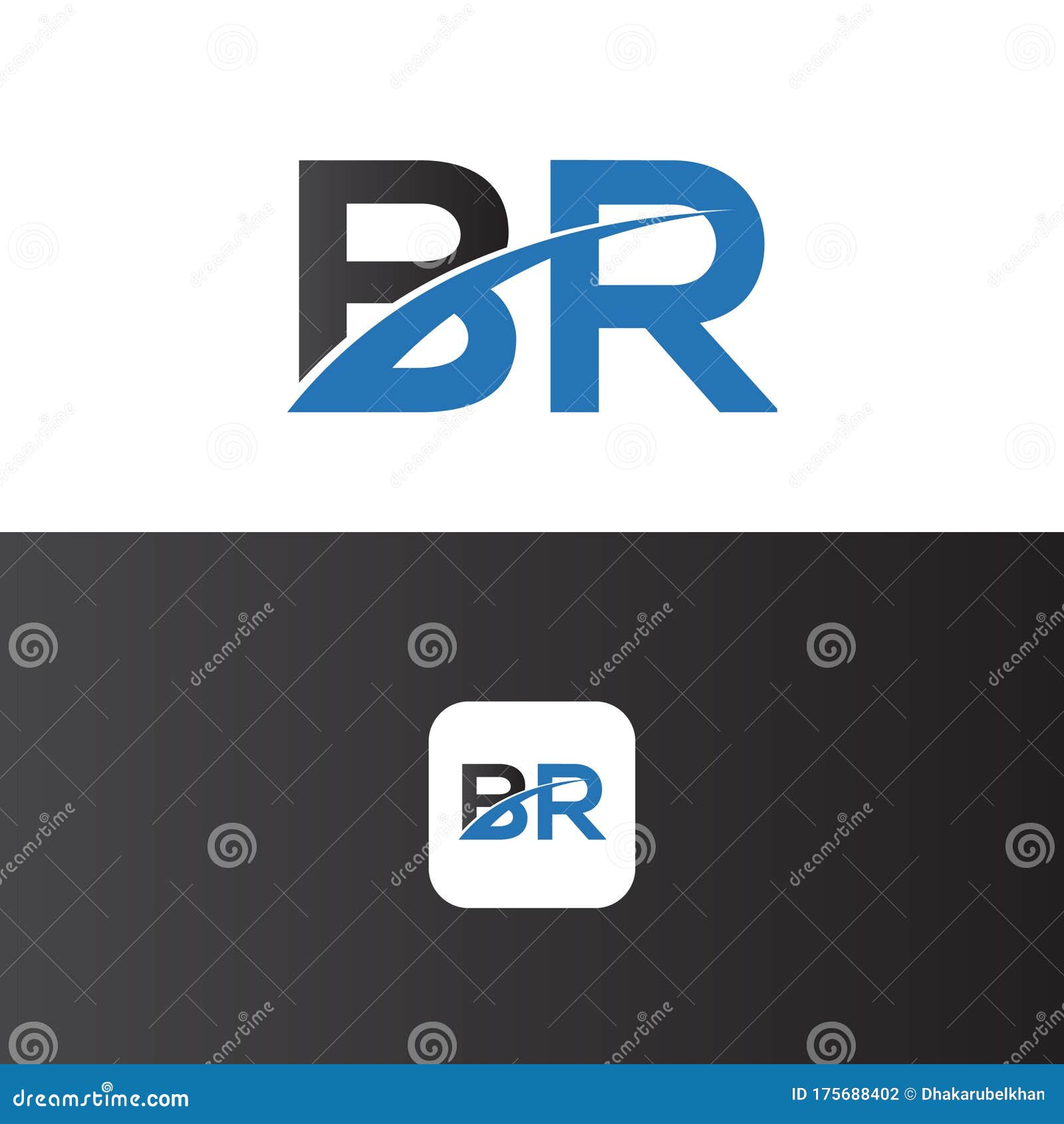 Elemento De Modelo De Design De Letra De Logotipo Br Ilustração do ...