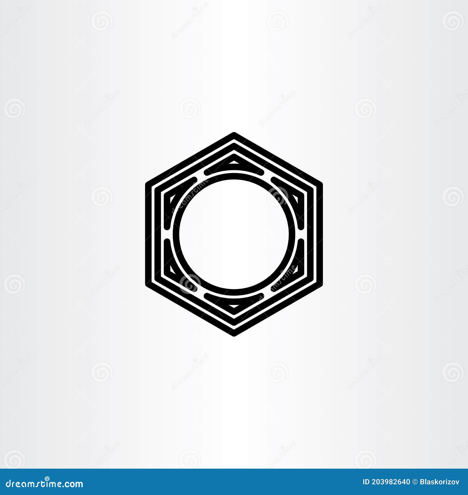 Elemento De Símbolo Del Vector De La Tuerca Hexagonal Ilustración del ...
