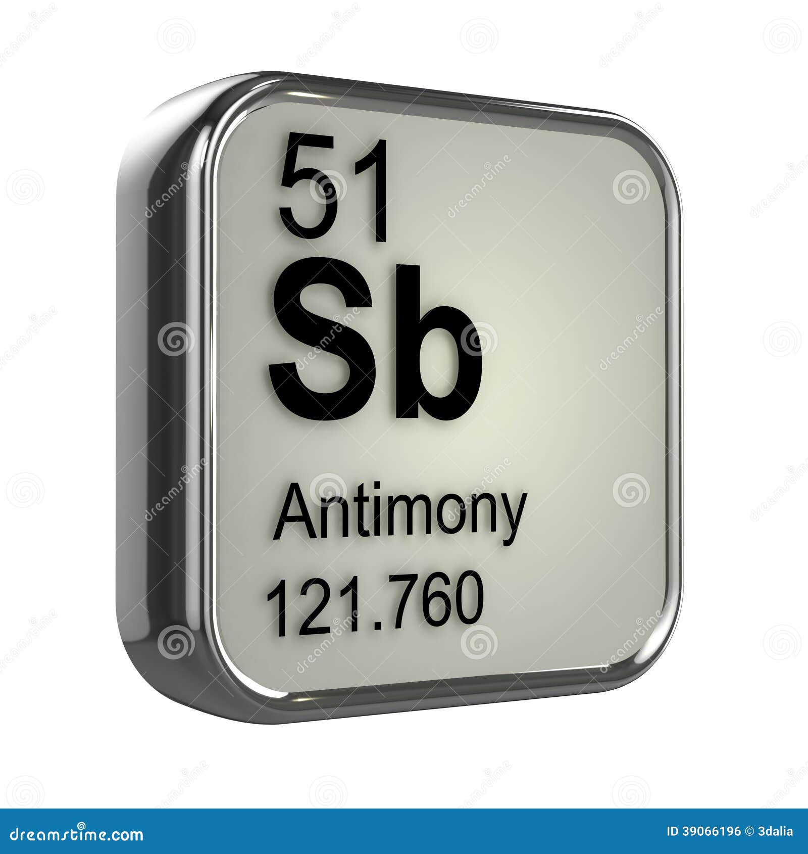 Elemento del antimonio 3d stock de ilustración. Ilustración de medida ...