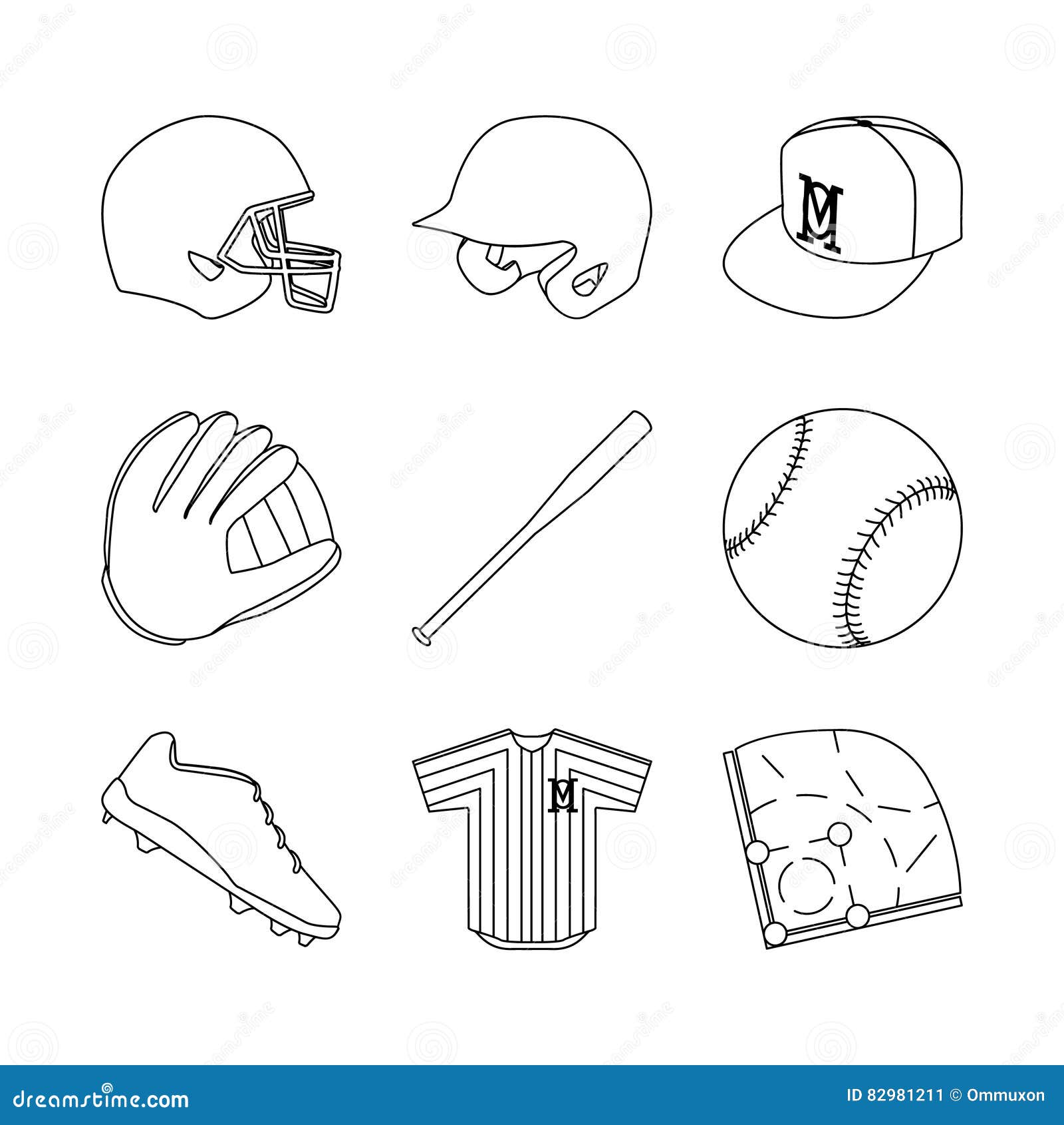 Elemento del béisbol ilustración del vector. Ilustración de campo ...