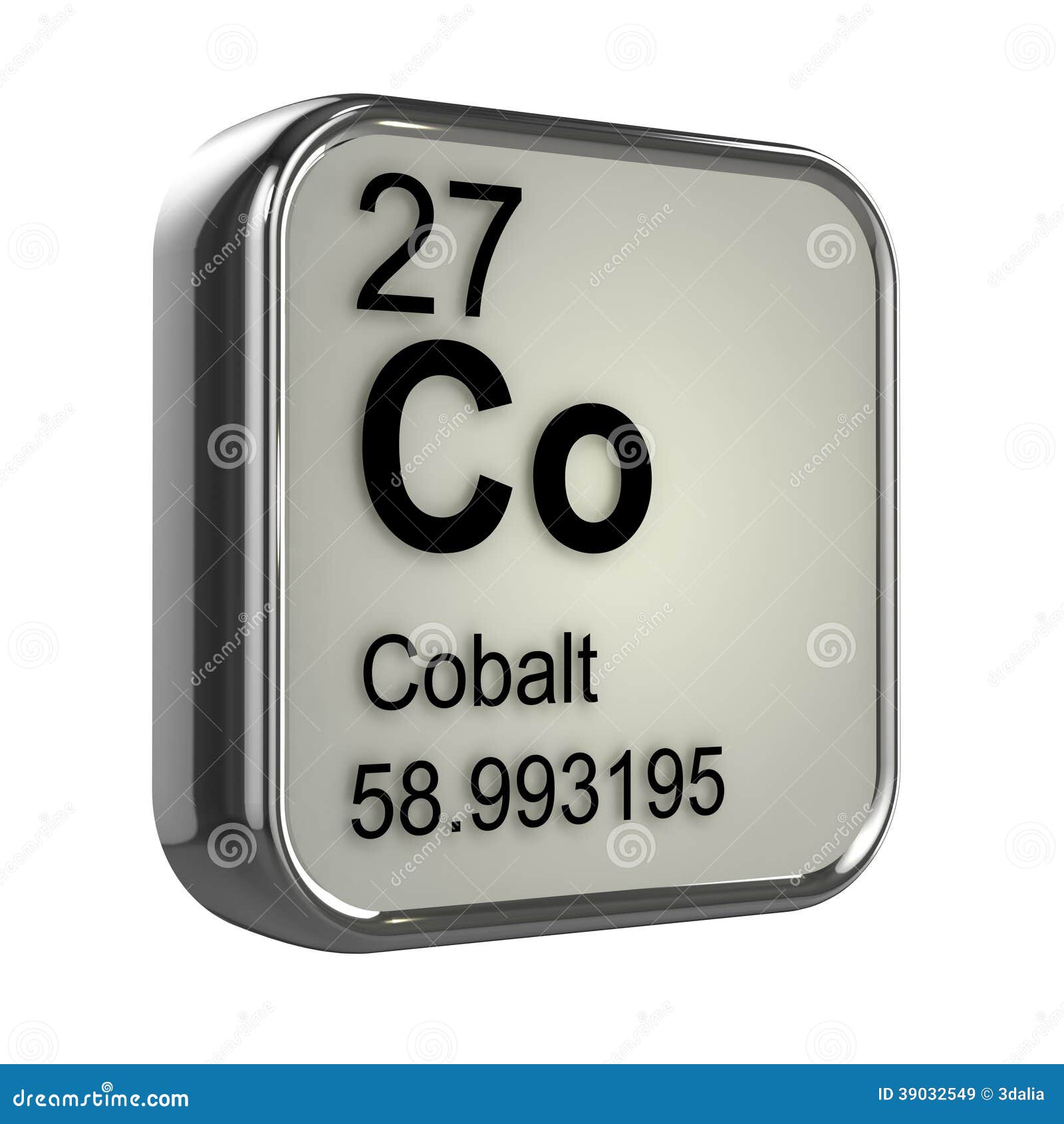 Elemento del cobalto 3d stock de ilustración. Ilustración de nuclear ...