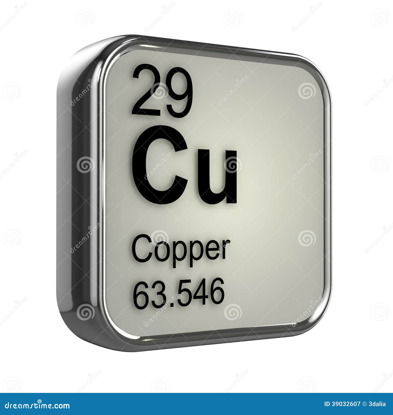 Elemento del cobre 3d stock de ilustración. Ilustración de cobre - 39032607