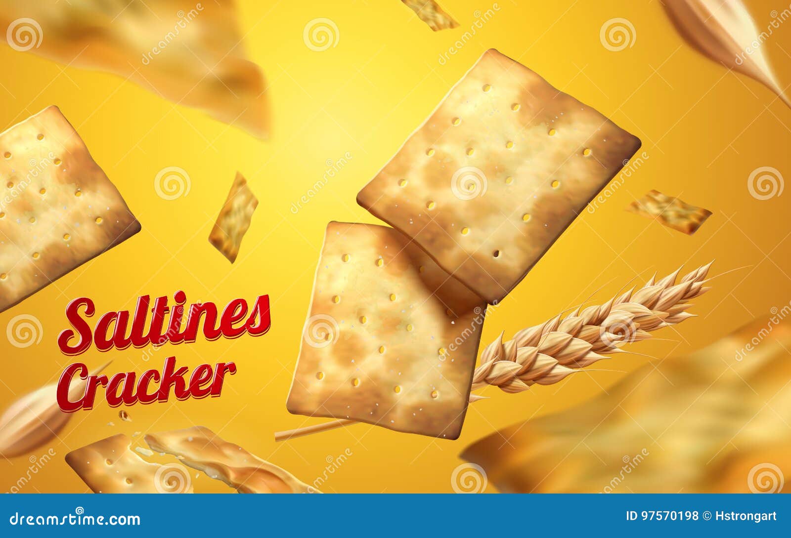 Elemento Del Cracker Dei Saltines Illustrazione Vettoriale ...