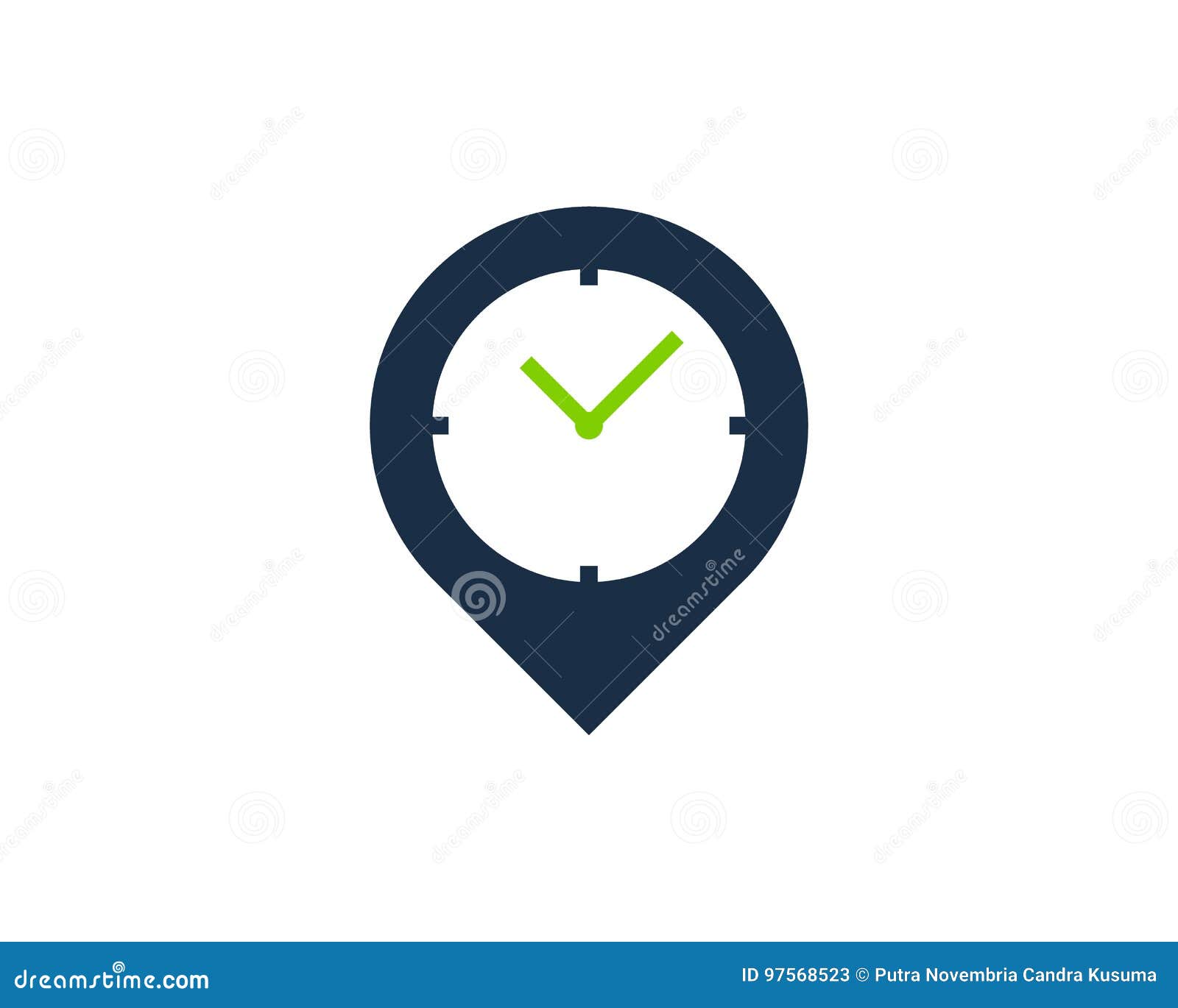 Elemento Del Diseño De Pin Location Time Icon Logo Ilustración del ...