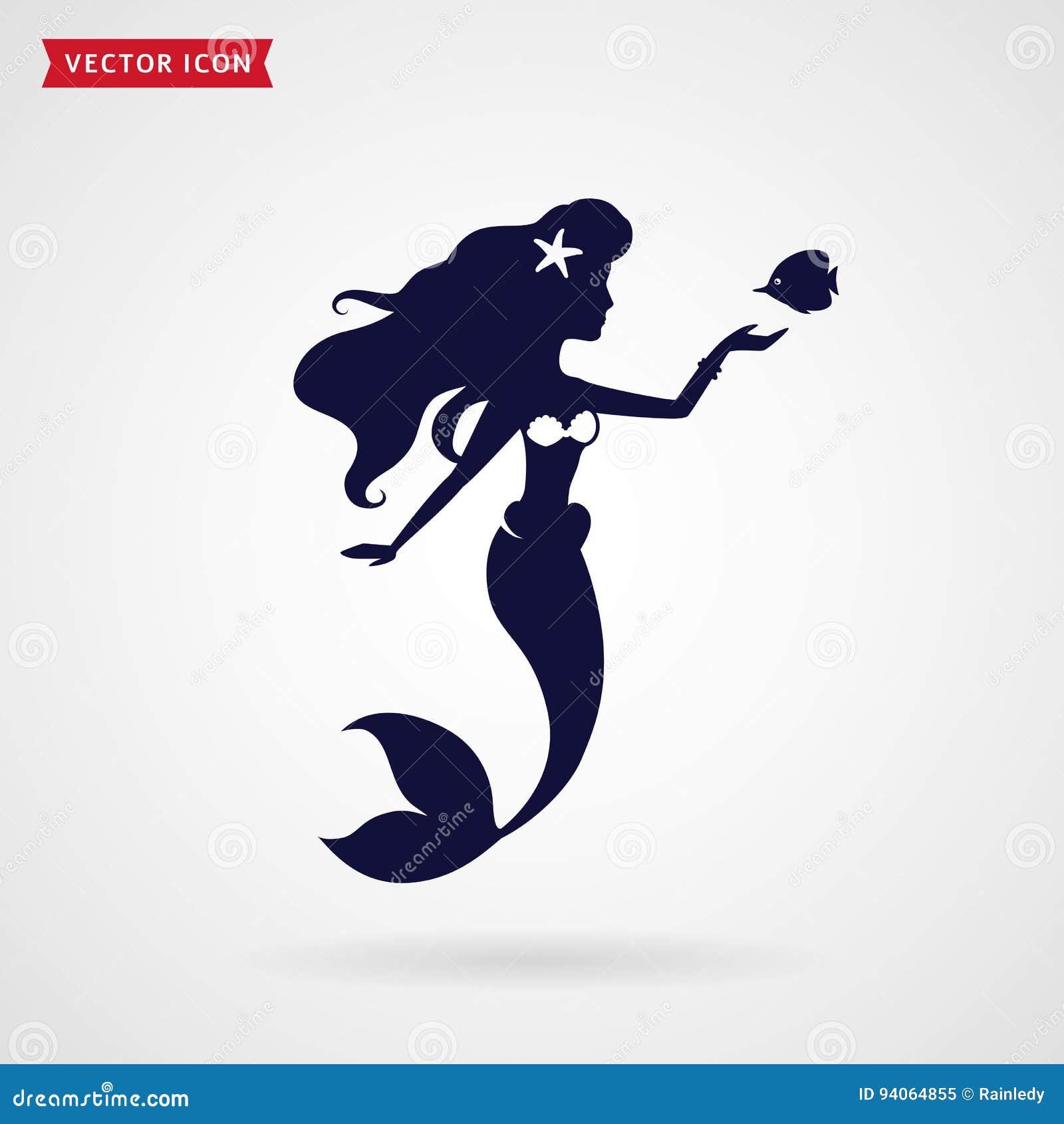 Elemento Del Diseño Del Vector De La Sirena Ilustración del Vector ...