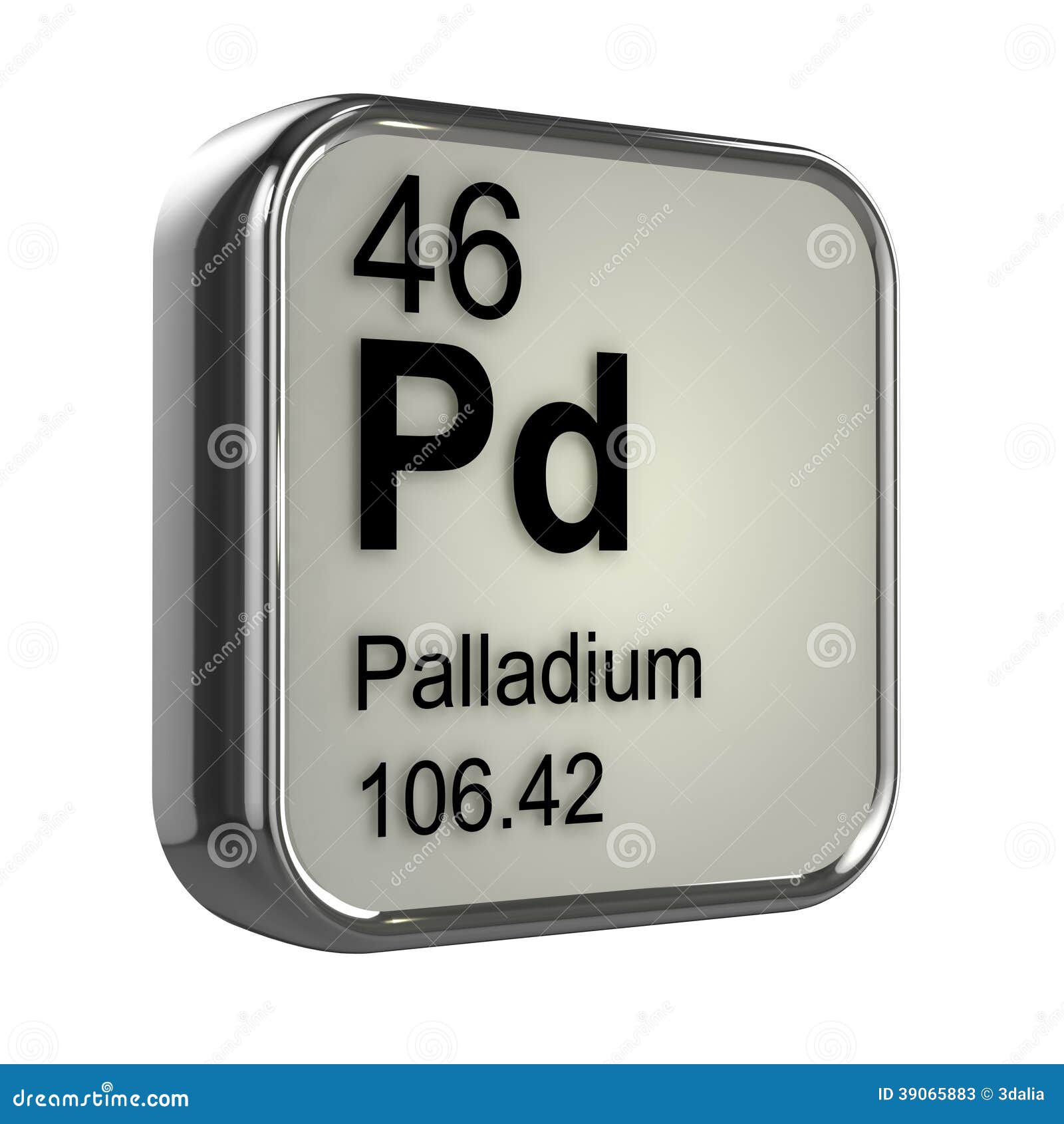 Elemento del palladio 3d illustrazione di stock. Illustrazione di ...