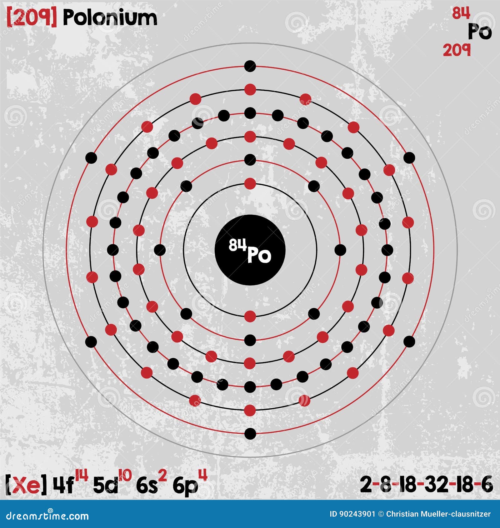 Elemento del polonio ilustración del vector. Ilustración de bosquejo ...