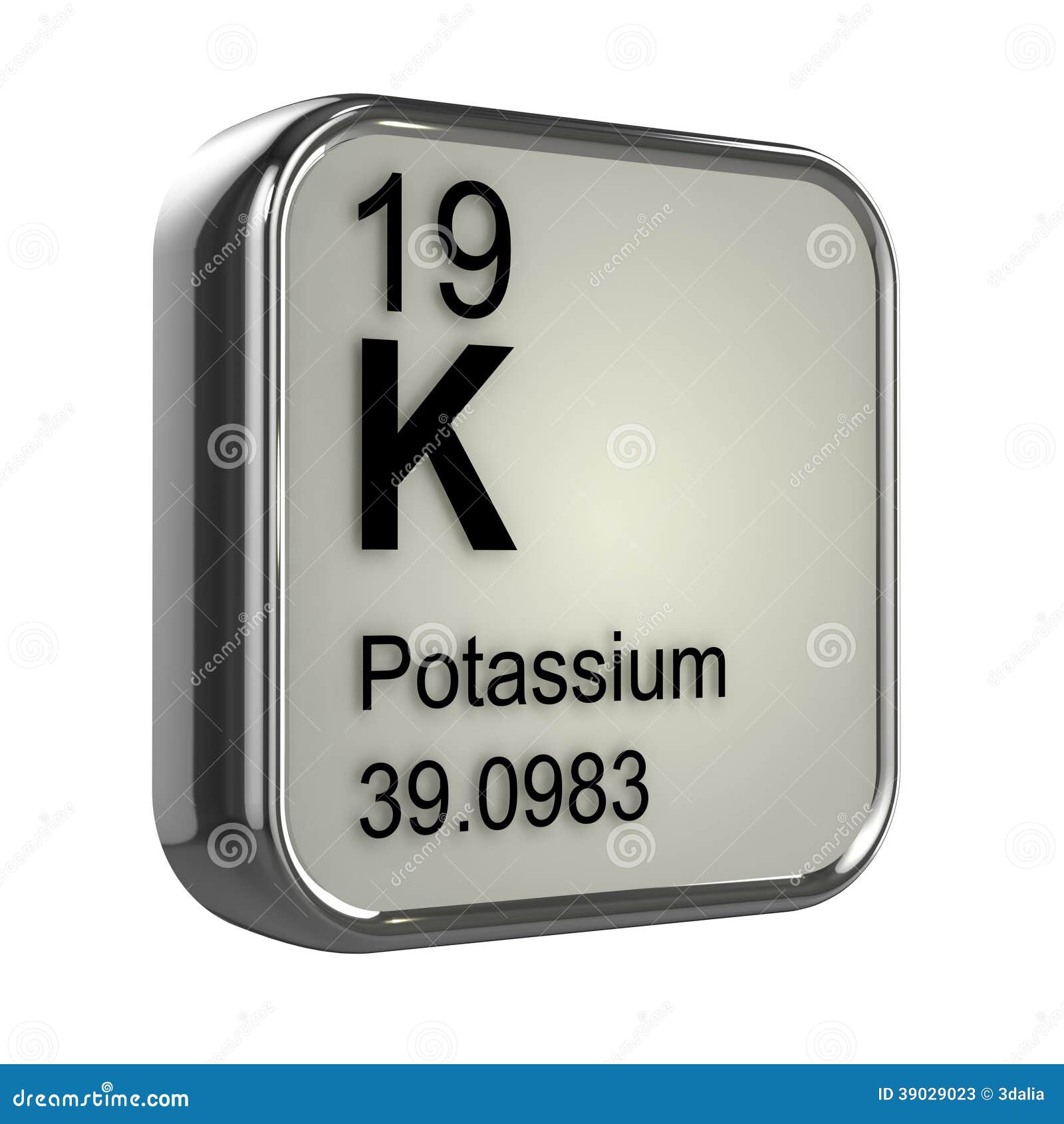 Elemento Del Potasio 3d Stock de ilustración - Imagen: 39029023