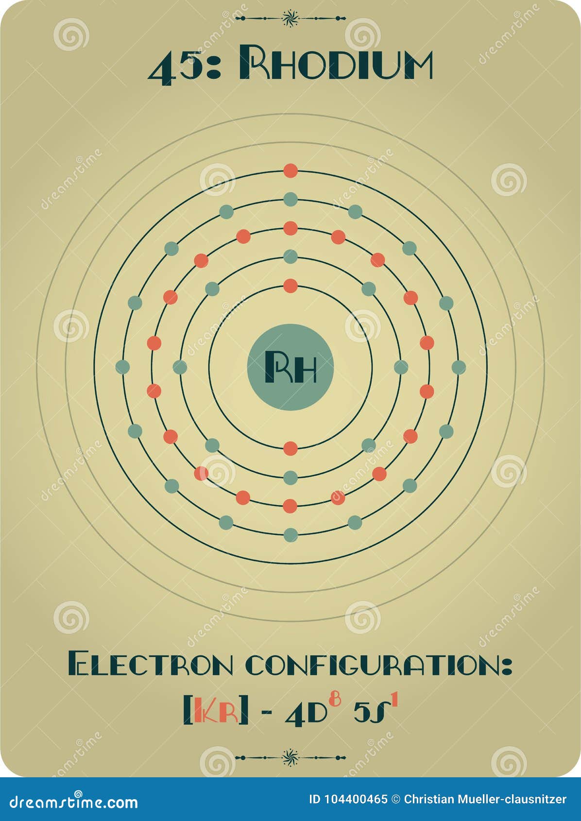 Elemento del rodio ilustración del vector. Ilustración de rojo - 104400465